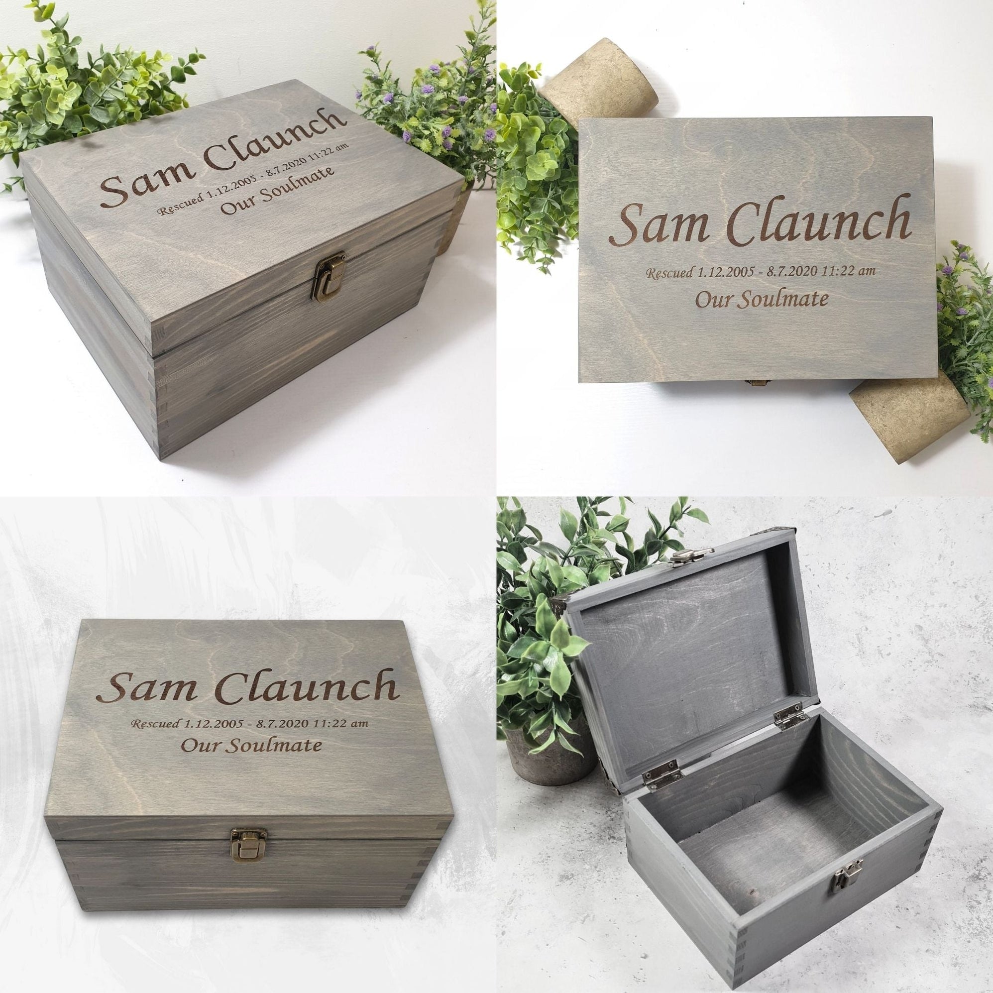 Personalised Remembrance Keepsake Box I Small to XLarge I Lockable Mem ...