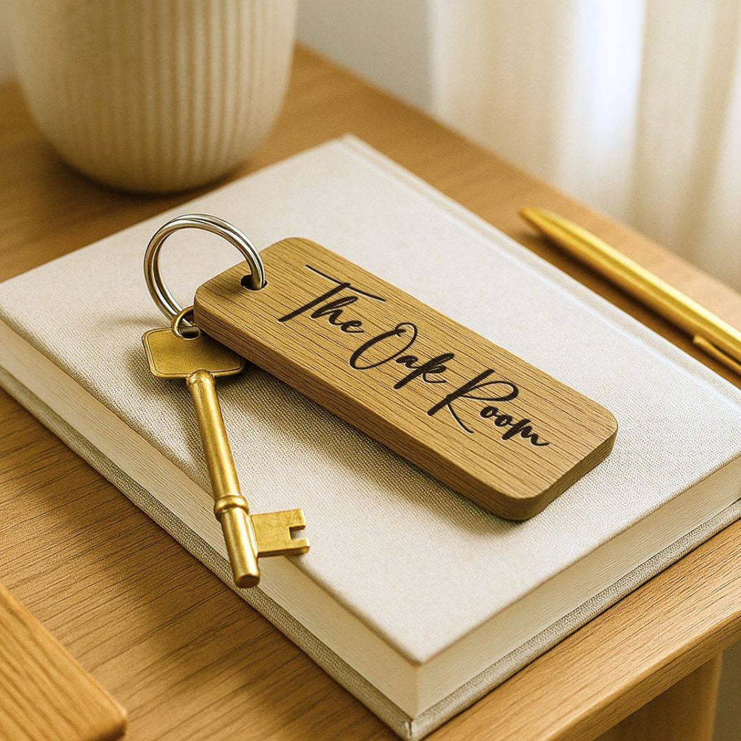 Personalised Room Name Keyring I Make Memento