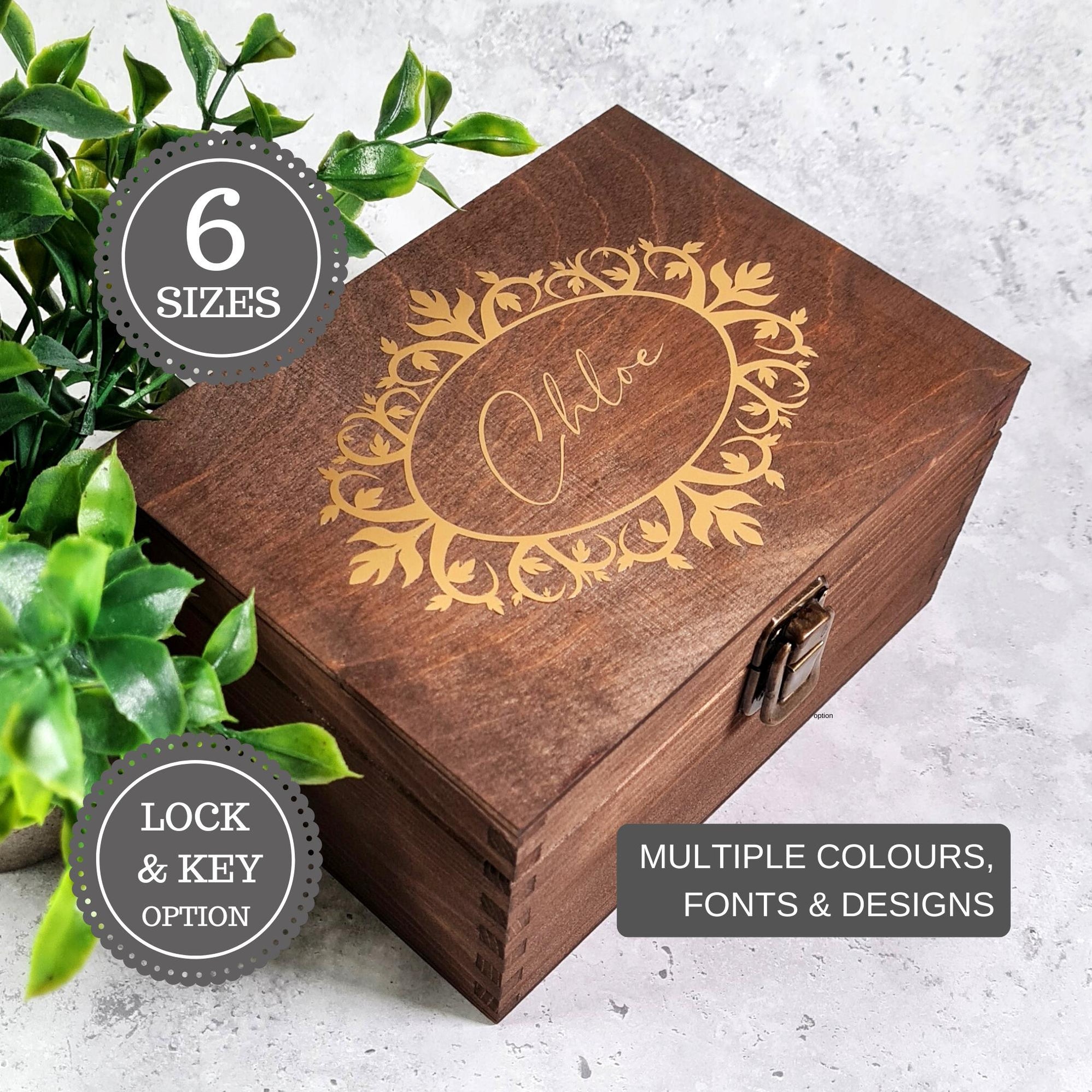 Large Memory Box | Big Wooden Box | Large Keepsake Box — Make Memento