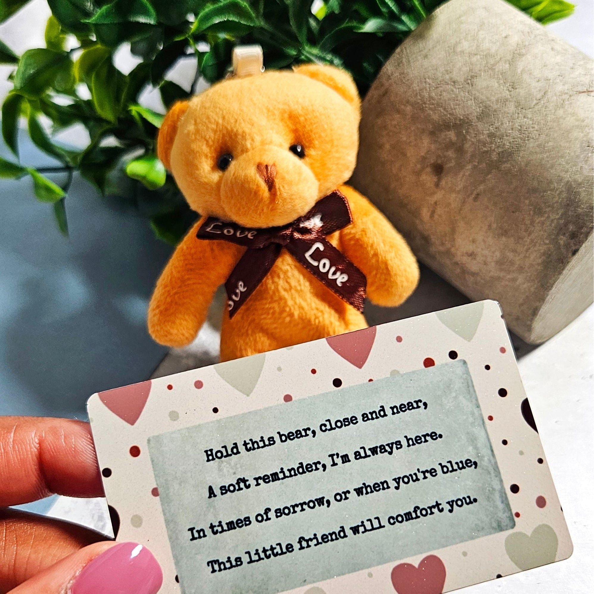 Pocket Bereavement Comfort Bear with Soothing Poem - Loss Sympathy Gift ...