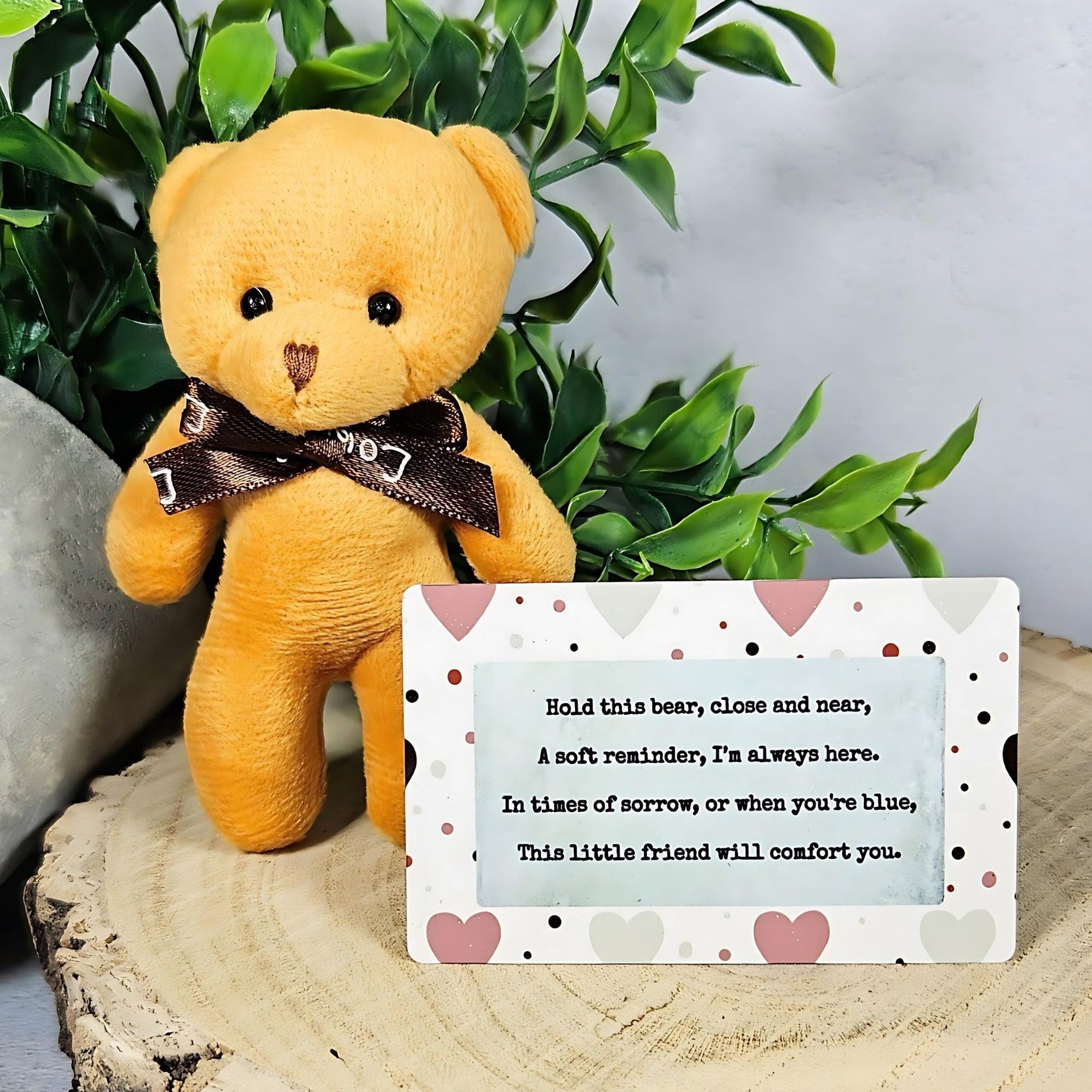 Pocket Bereavement Comfort Bear with Soothing Poem - Loss Sympathy Gift ...