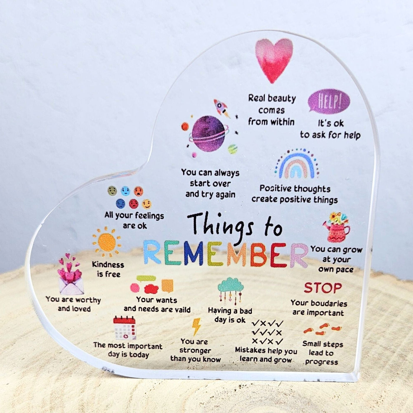 Positive Affirmations Heart Ornament | Gift Idea for Friends & Family ...