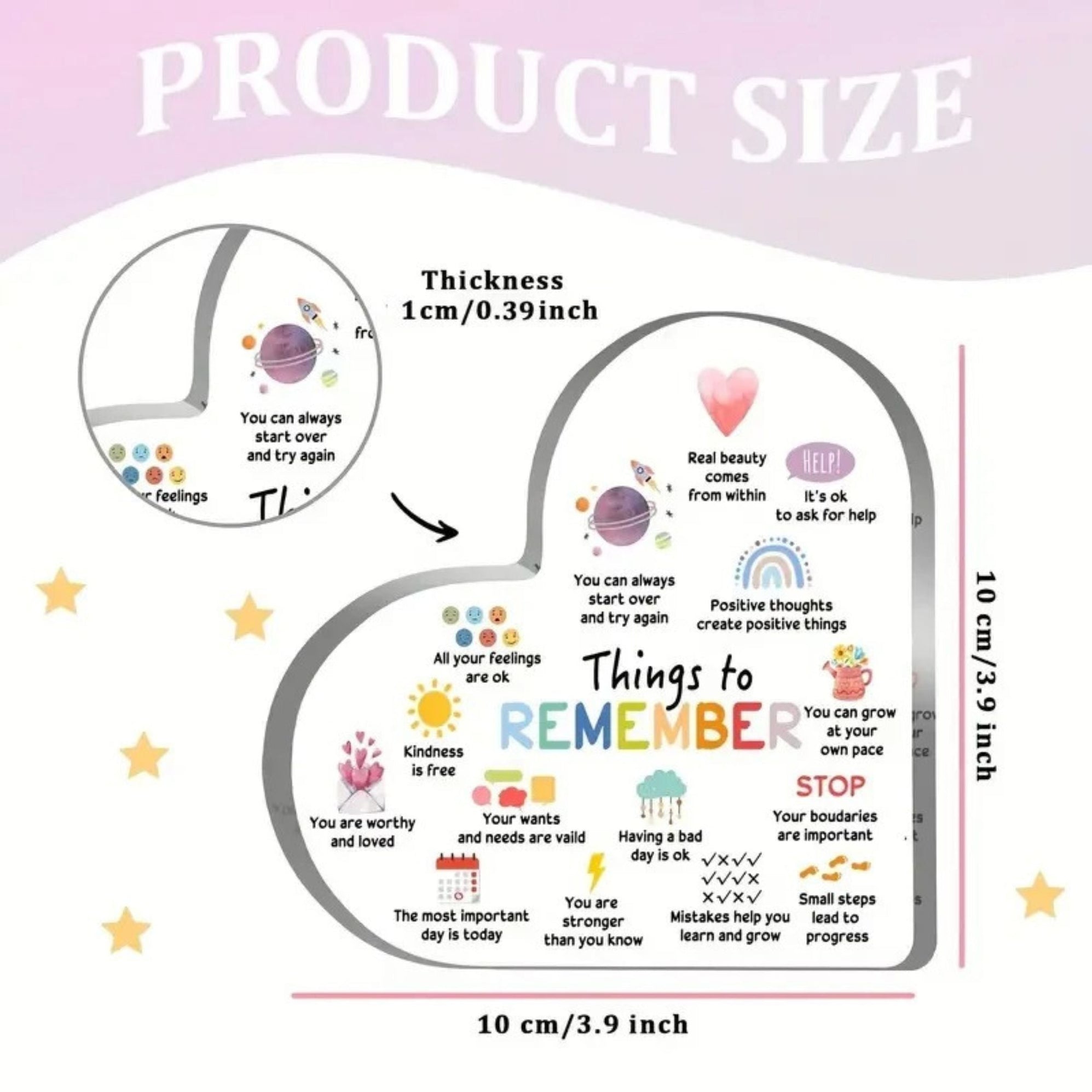 Positive Affirmations Heart Ornament | Gift Idea for Friends & Family ...