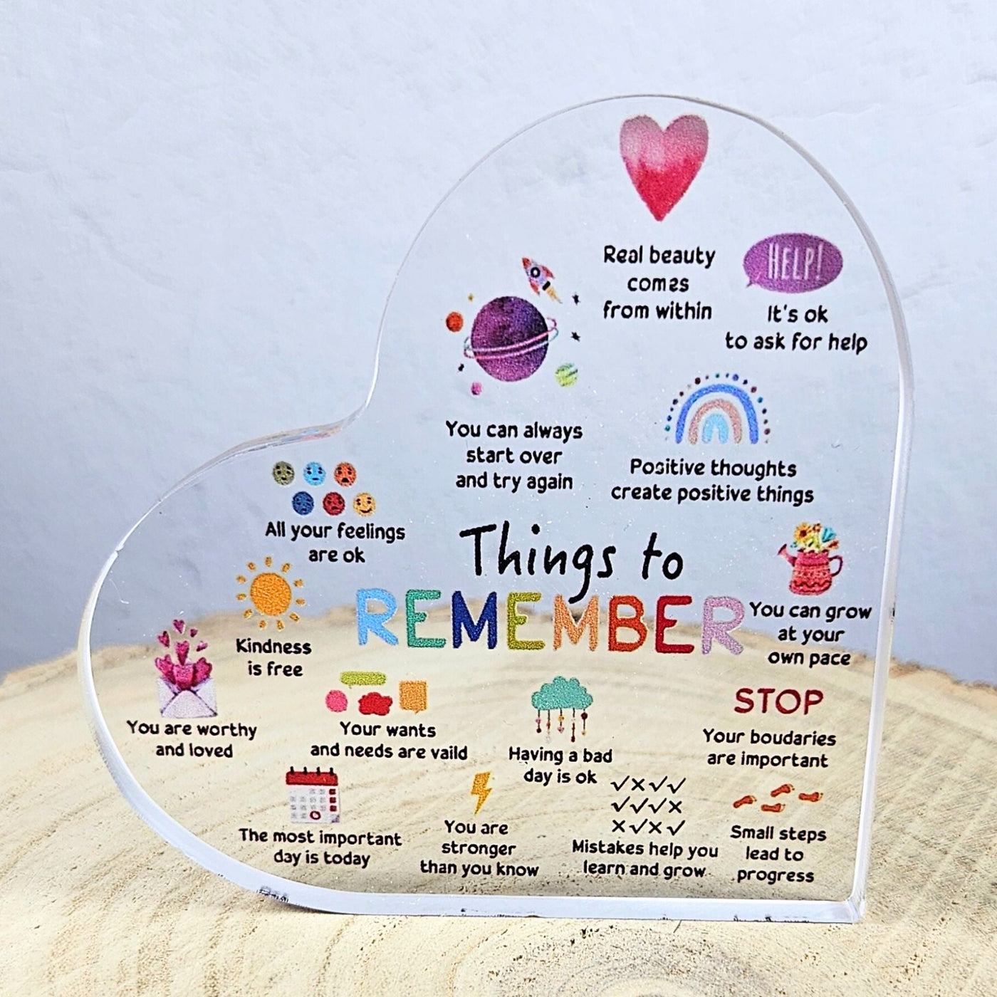 Positive Affirmations Heart Ornament | Gift Idea for Friends & Family ...