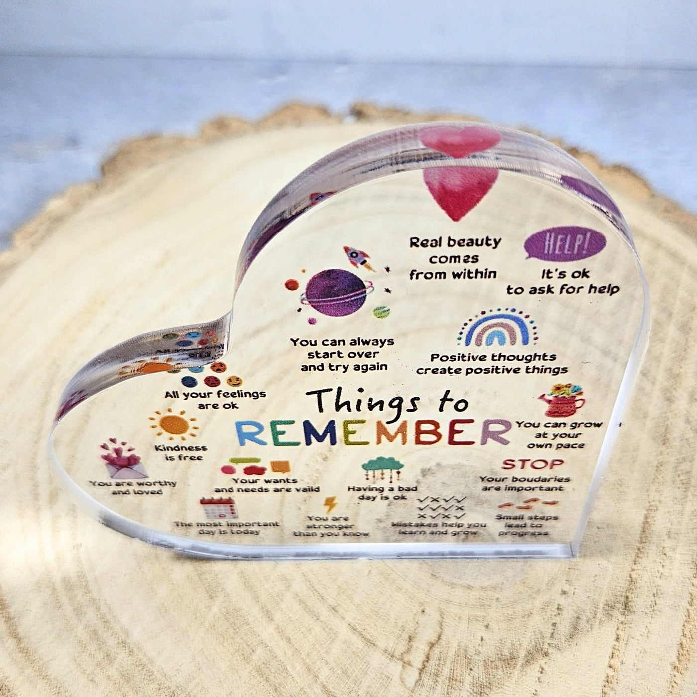 Positive Affirmations Heart Ornament | Gift Idea for Friends & Family ...