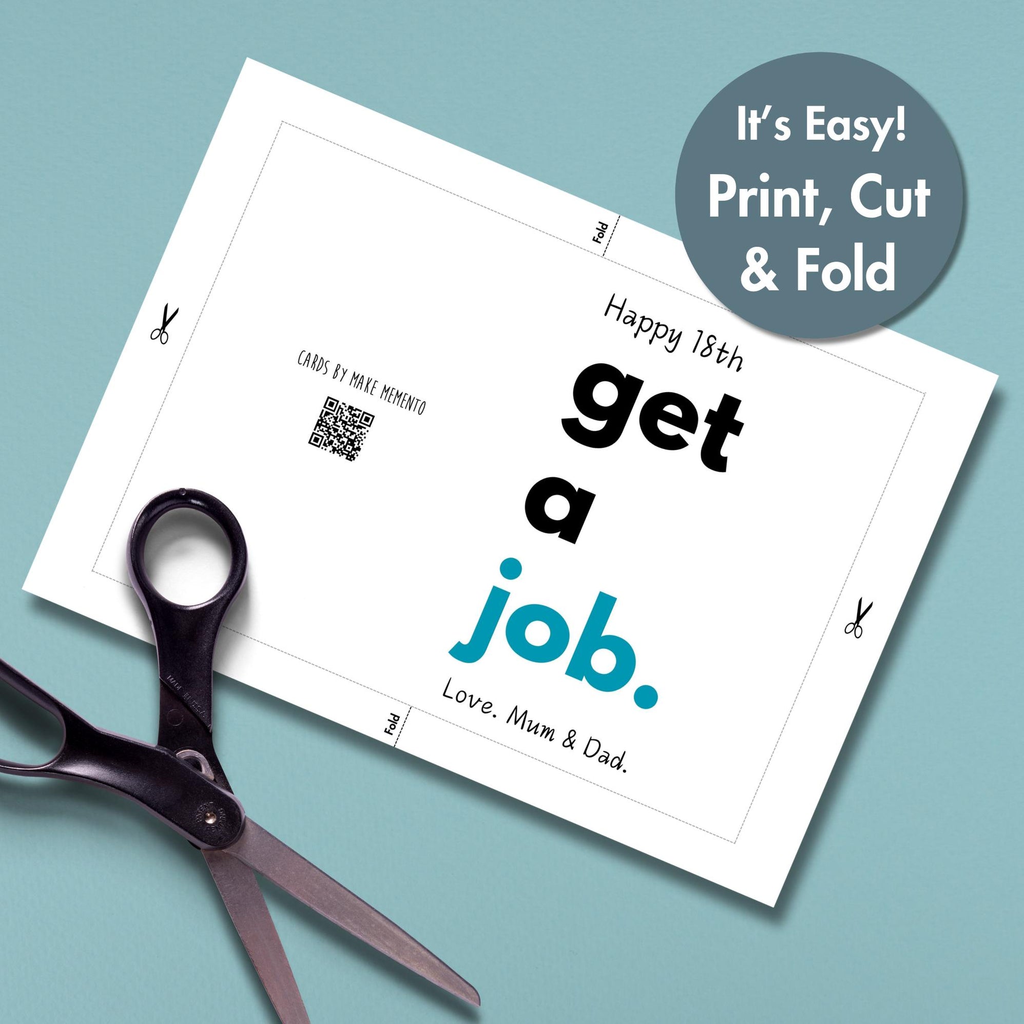 Sarcastic 18th Birthday Card | Funny Get a Job Card From Parents I Pri ...