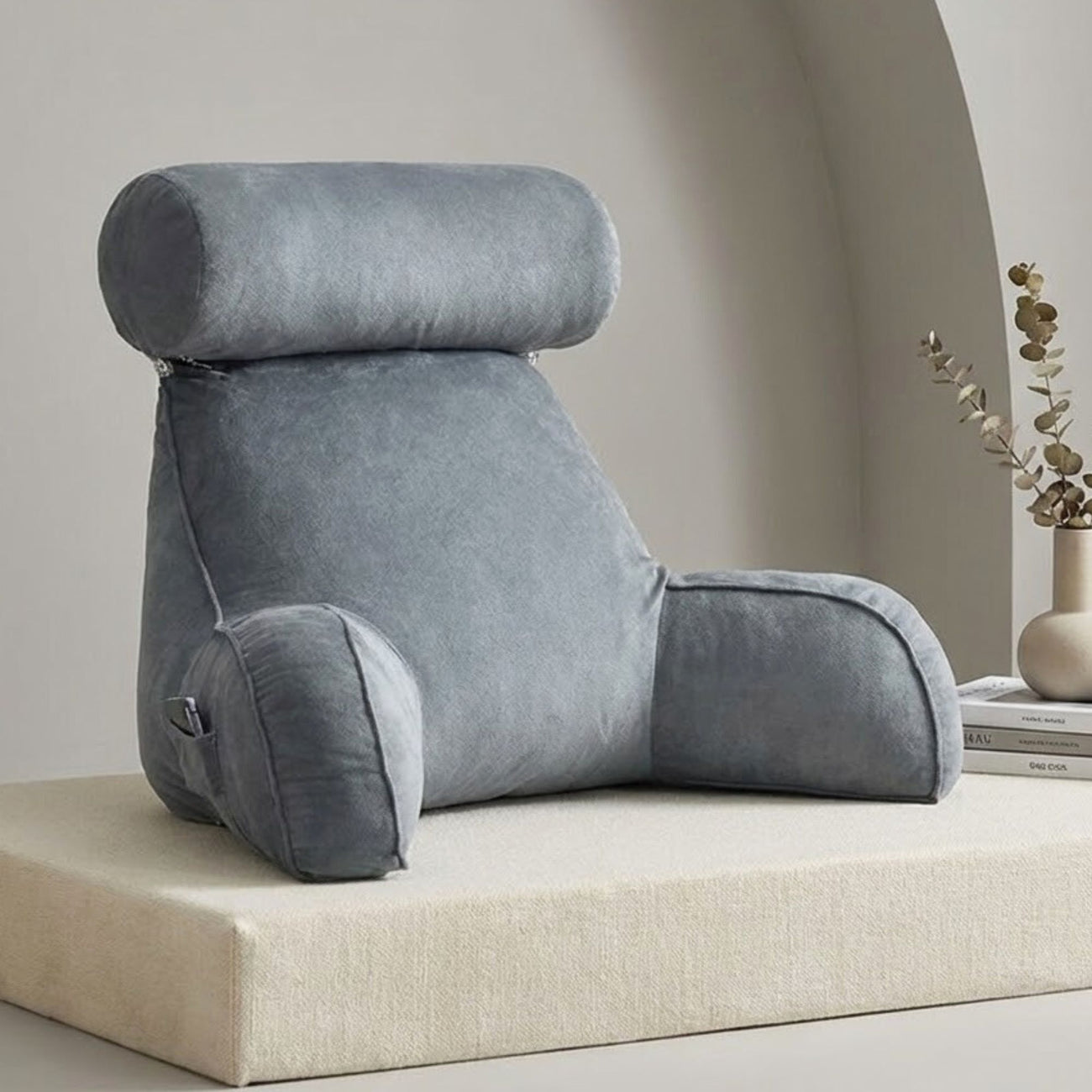 Memory Foam Reading Pillow | Back & Lumbar Support Cushion — Make Memento