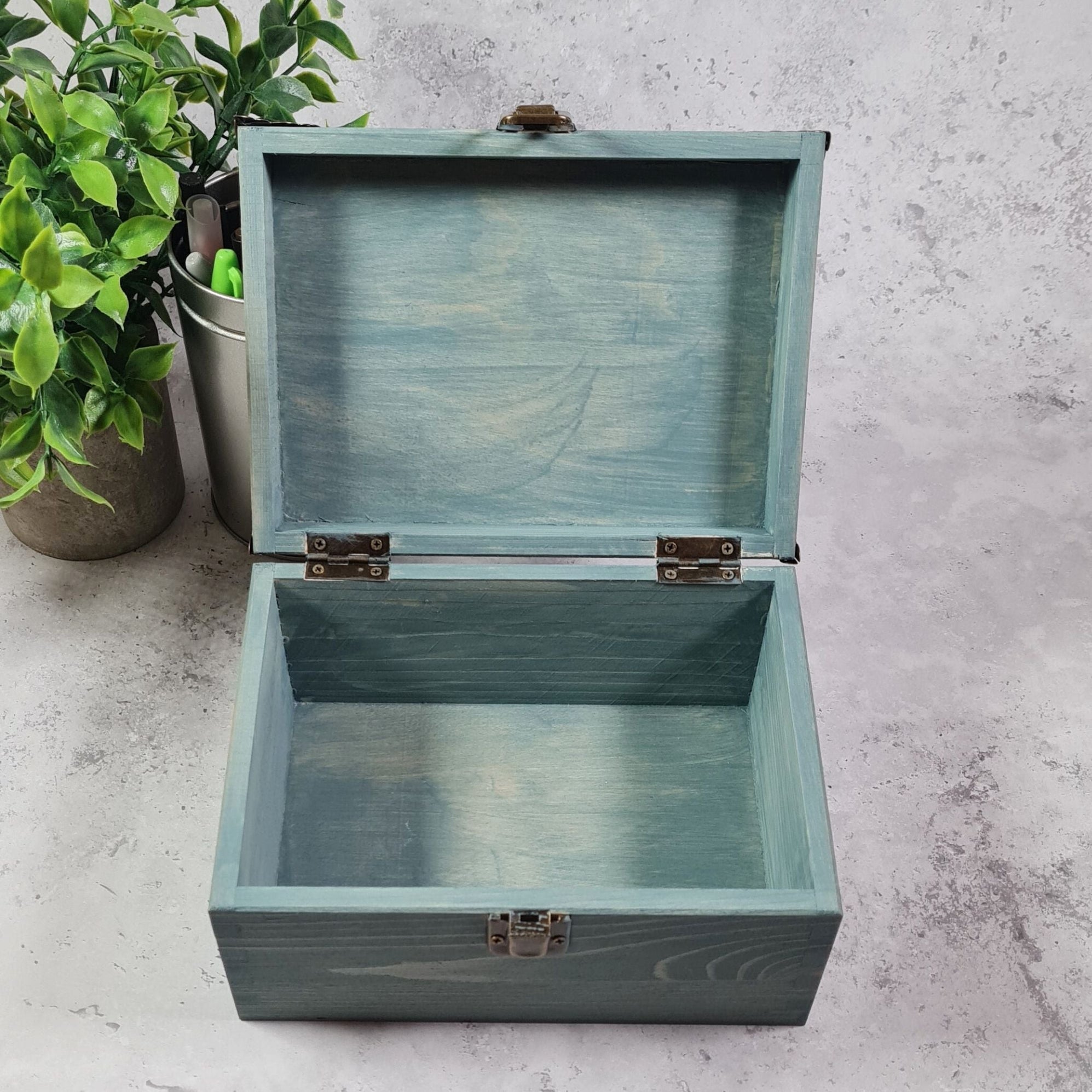 Vintage Personalised Memory Box | Large Storage for Family Photos & Ke ...