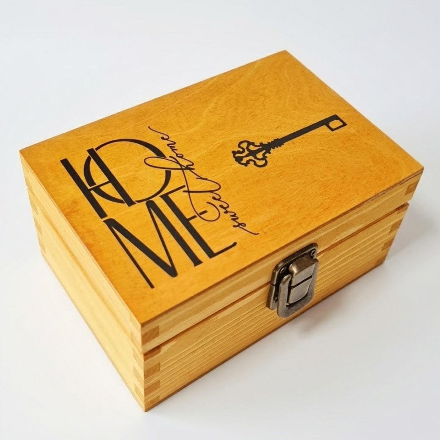 Wooden Key Box Holder I Valuables Safe Box with Lock I Make Memento