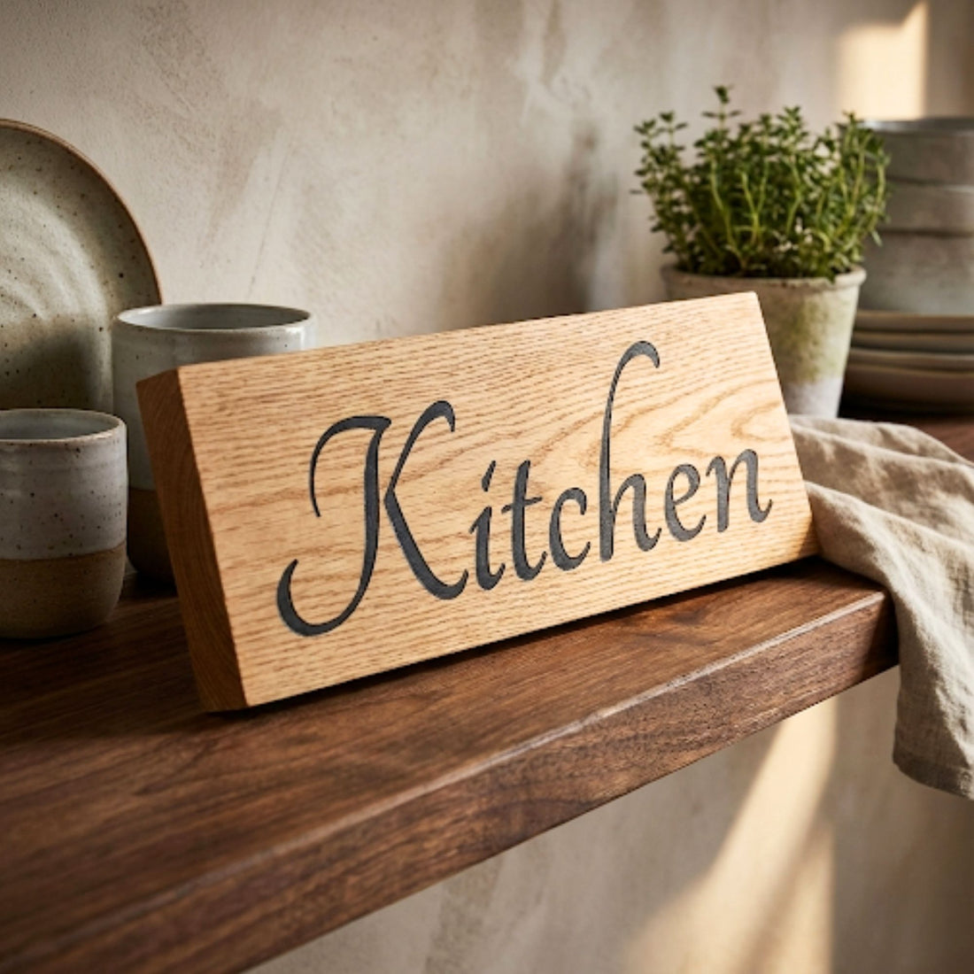 Wooden Kitchen Plaque I Make Memento