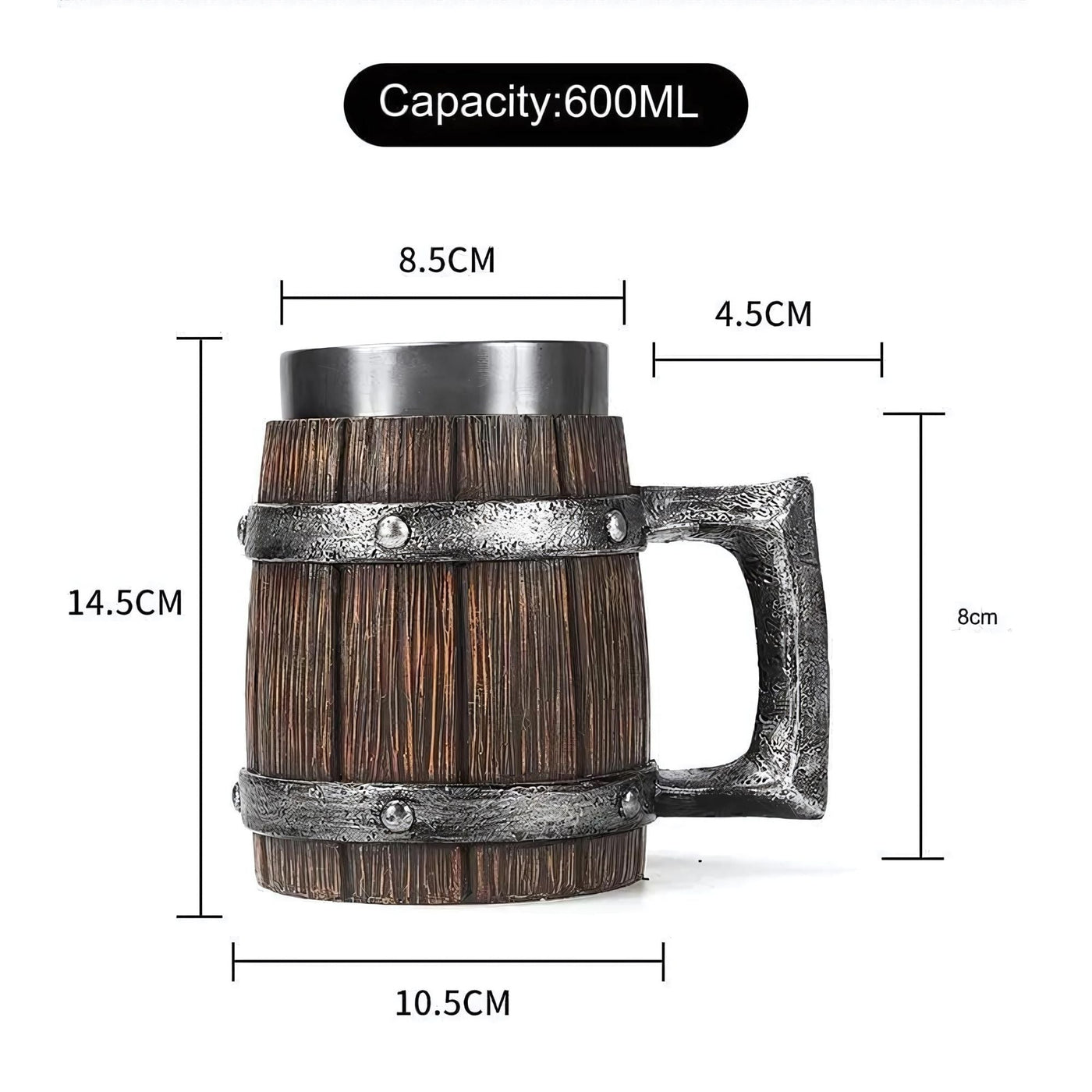 Wood Viking Tankard Mug | Mens Birthday, Anniversary, Retirement Gift ...
