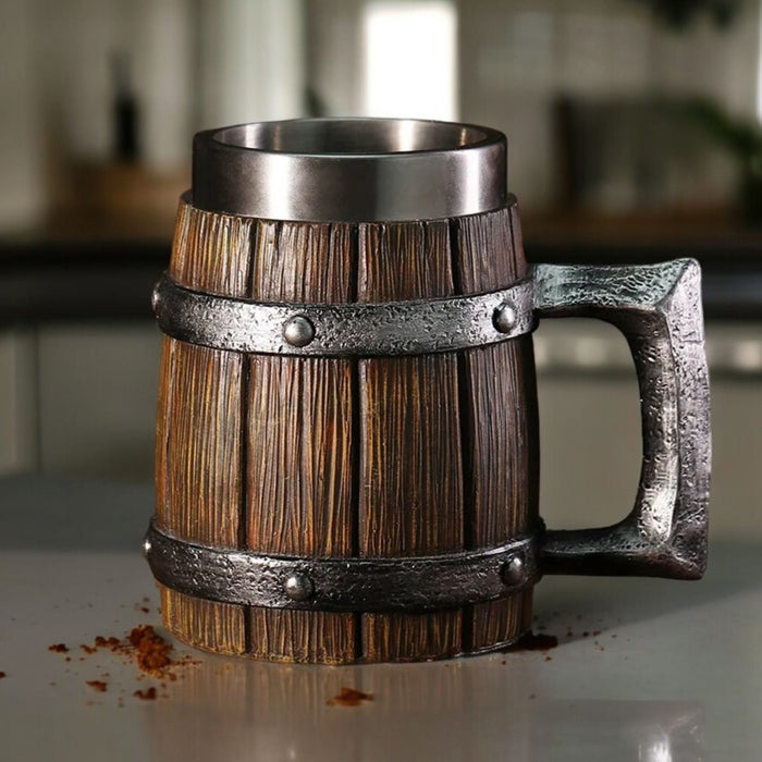 Wood Viking Tankard Mug | Mens Birthday, Anniversary, Retirement Gift ...