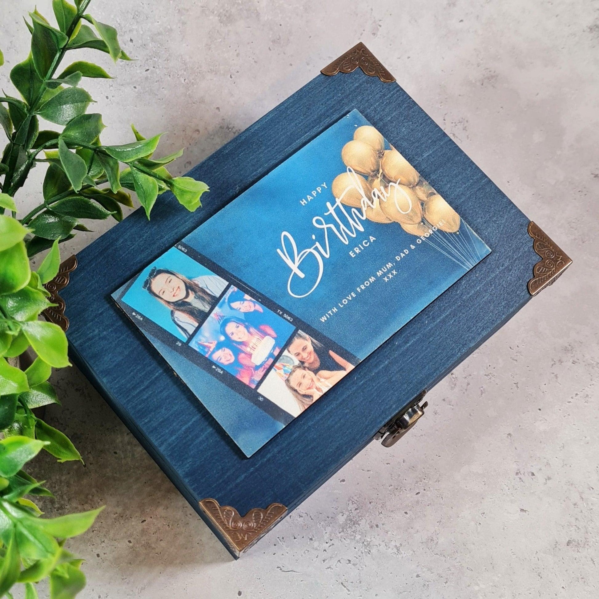 Birthday Memory Box - 21st Birthday Gift for Her Him - 18th Birthday P ...