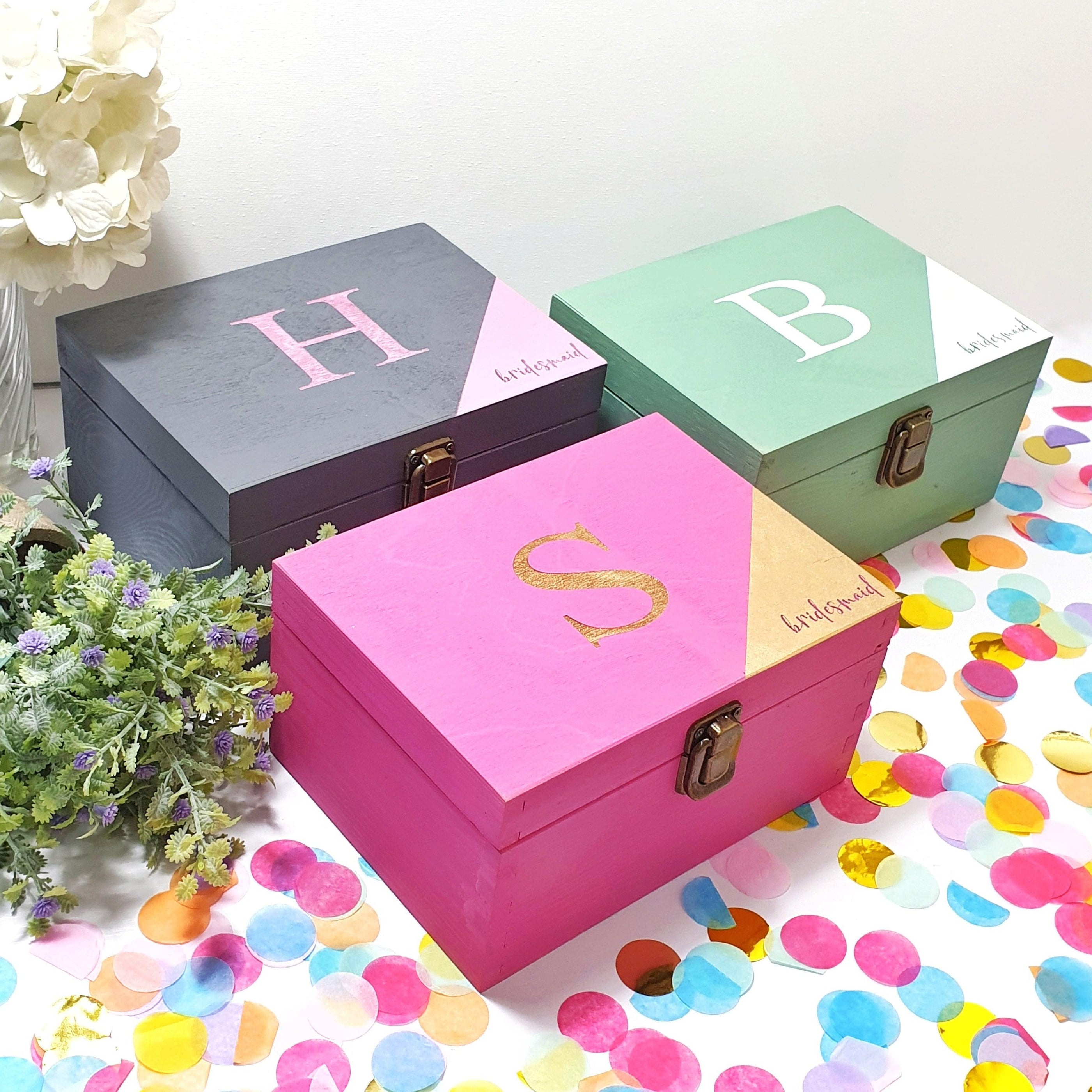 Bridesmaid Keepsake Box I Personalised Bride Box I Wedding Party Gift ...