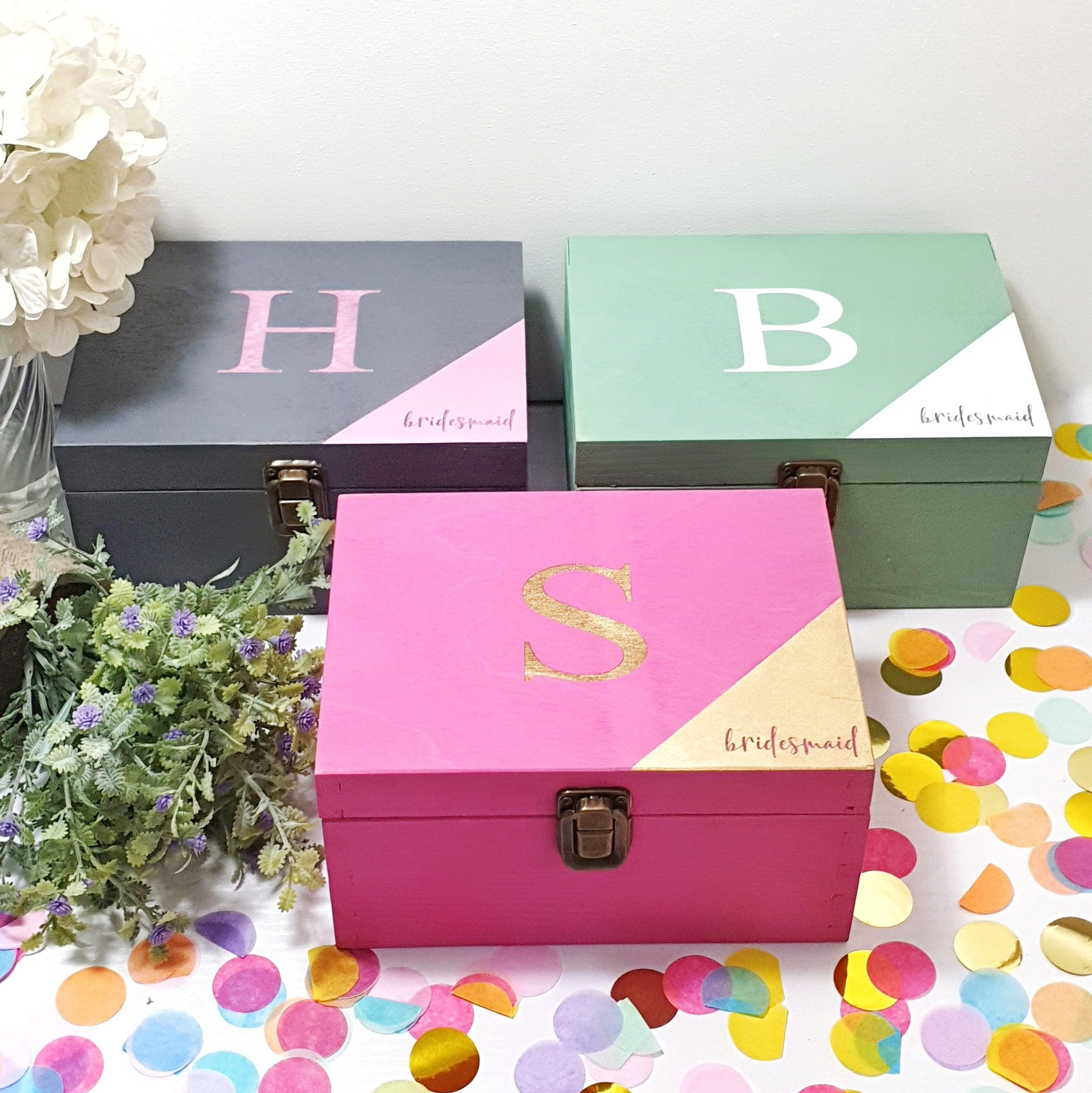 Bridesmaid Keepsake Box I Personalised Bride Box I Wedding Party Gift ...