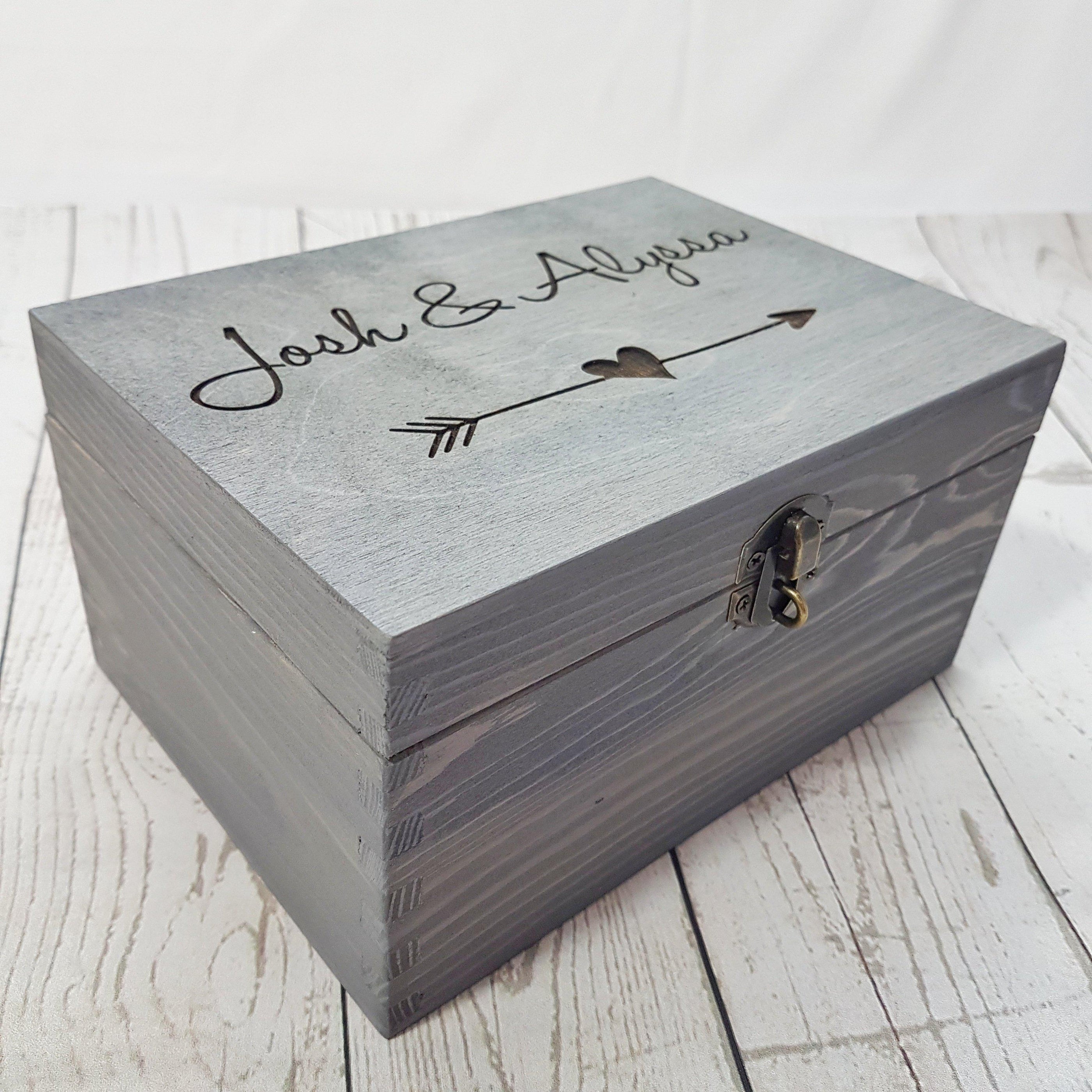 Custom Engraved Wedding Box I Bride Groom Couples Gift I Make Memento