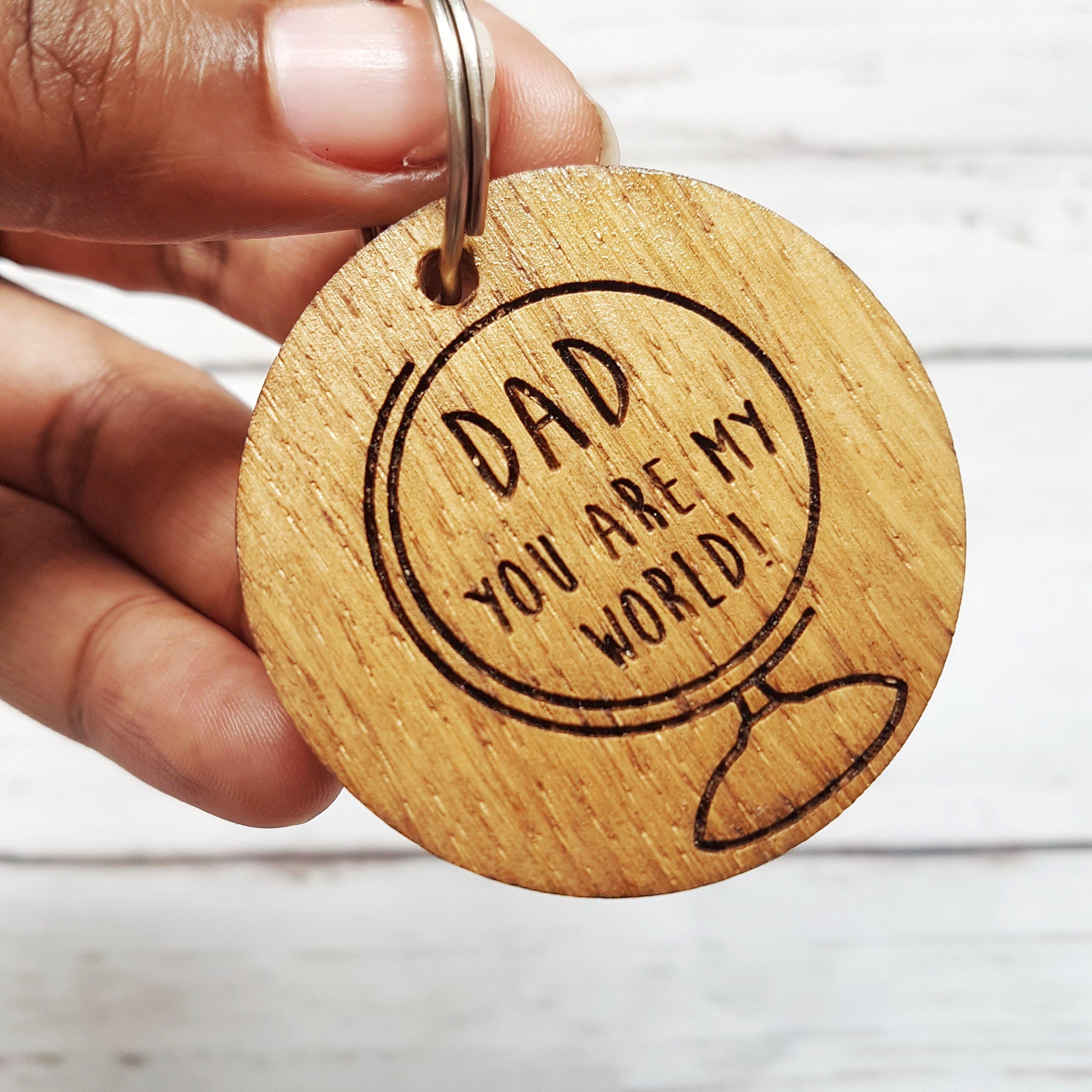 Engraved Dad Keyring - Father's Day Gift I Make Memento