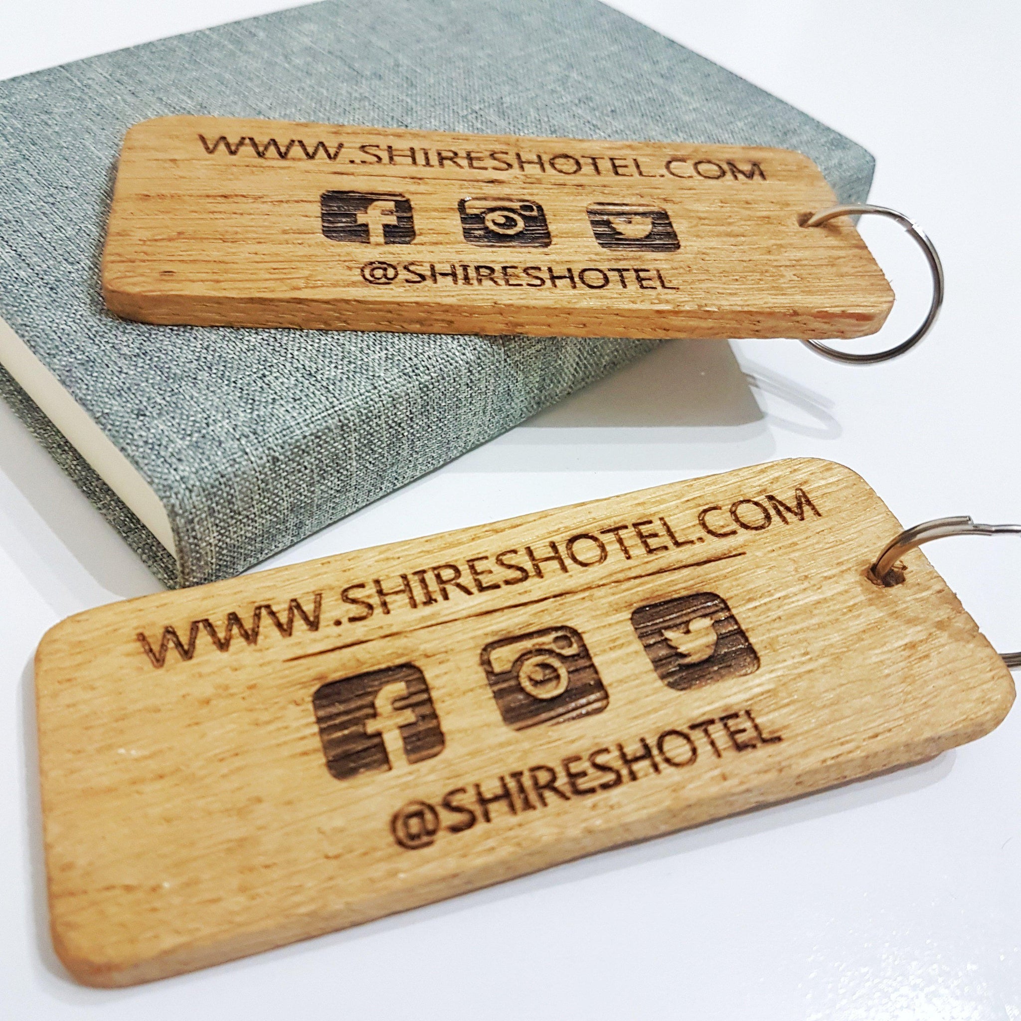 Oak wood keyrings I Personalised Keyring I Make Memento