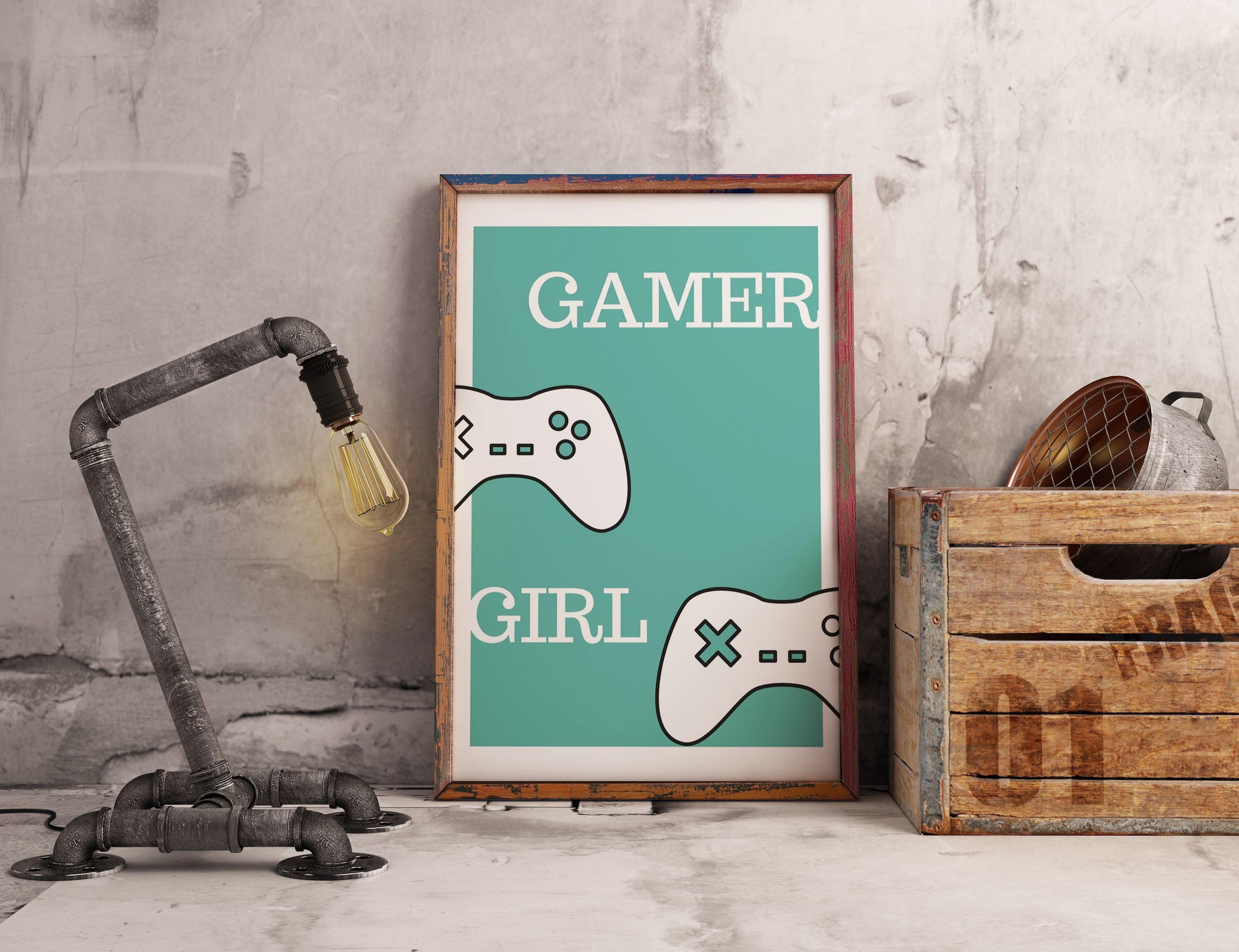 Gamer Girl Printable Poster I Make Memento