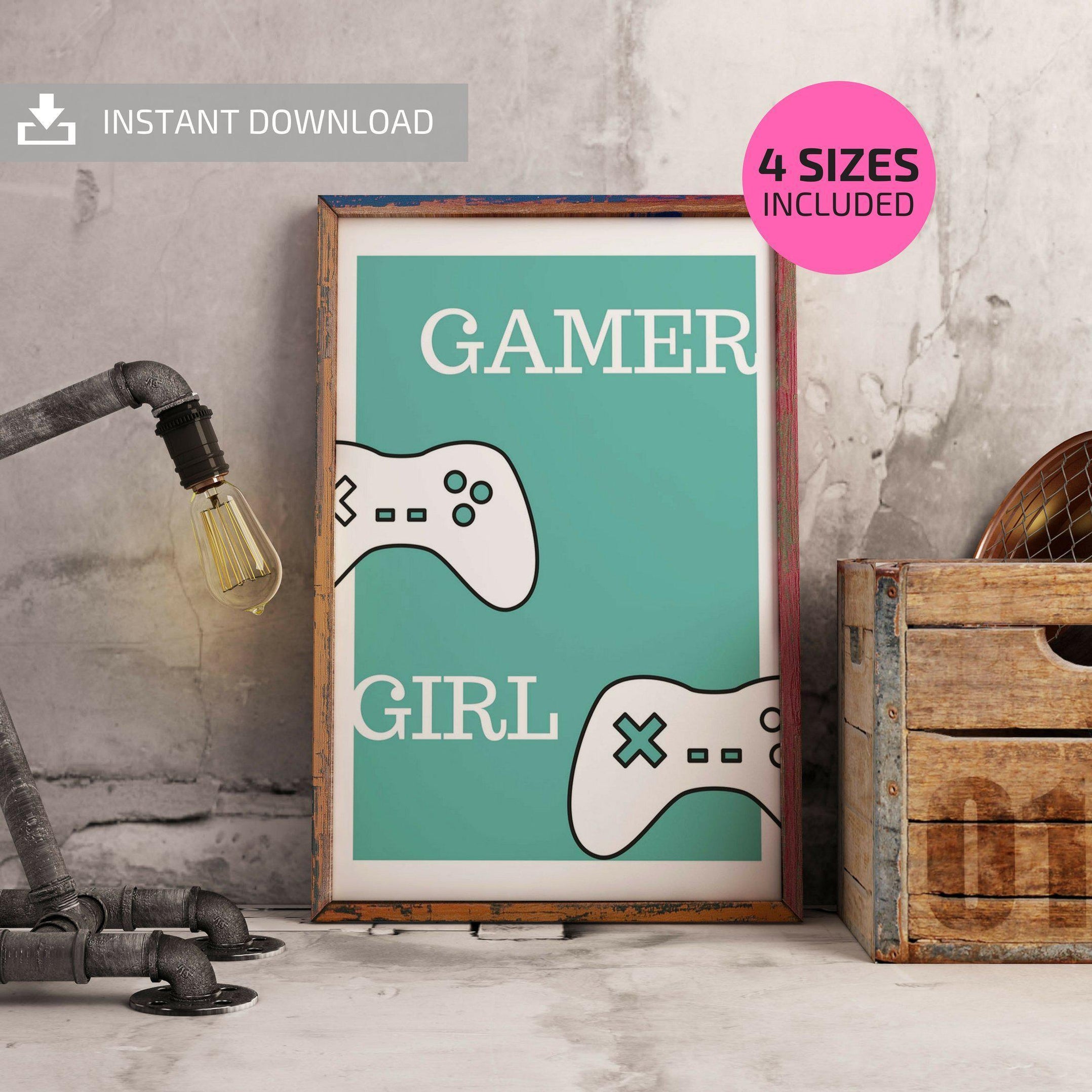 Gamer Girl Printable Poster I Make Memento