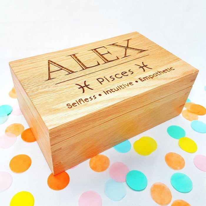 Personalised 21st Birthday Keepsake Box I Zodiac Star Sign Gift — Make ...