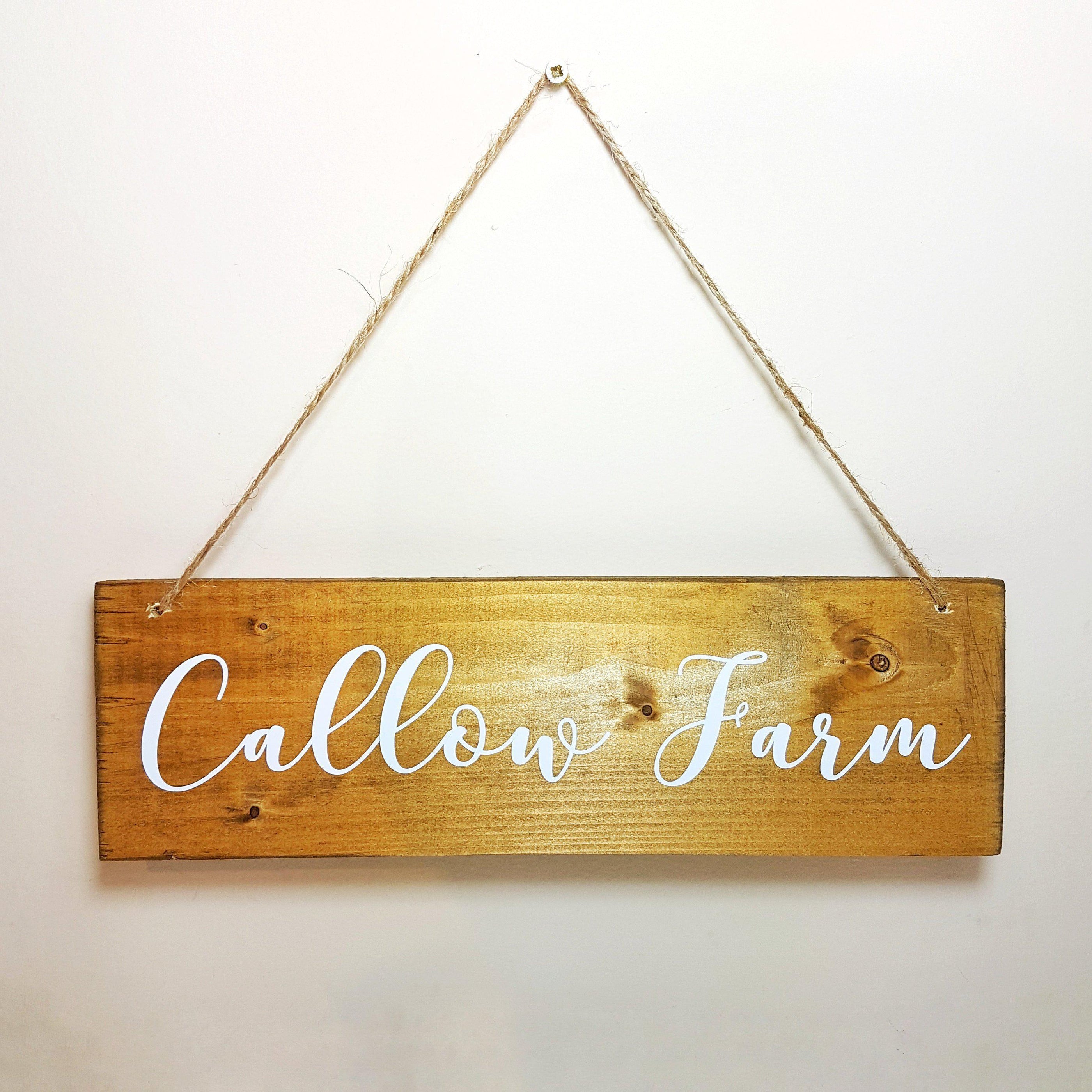 Personalised Address Sign I Make Memento