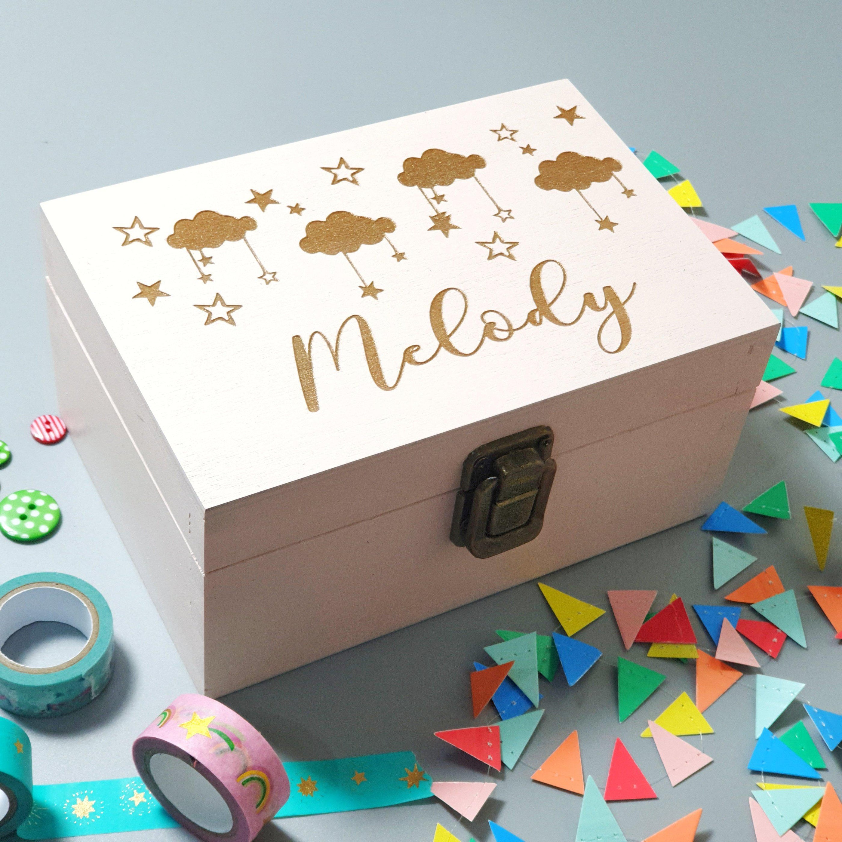 Personalised Childrens Birthday Memory Box I Newborn Baby Gift — Make ...