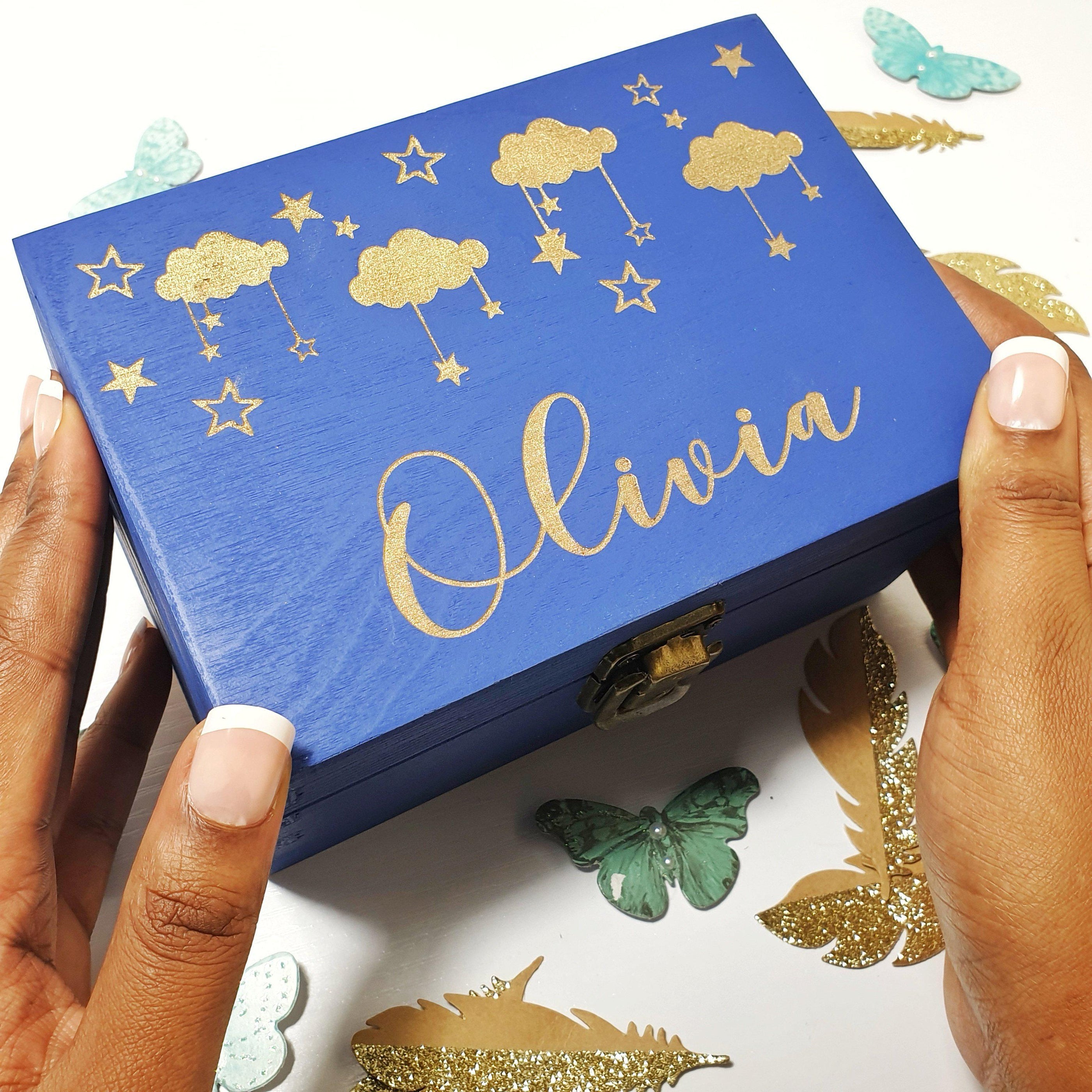 Personalised Childrens Birthday Memory Box I Newborn Baby Gift — Make ...