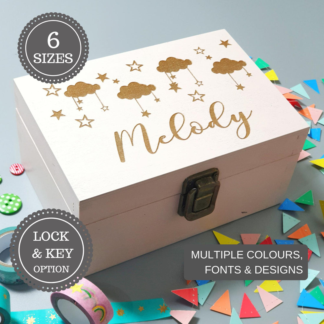 Personalised Childrens Birthday Memory Box I Newborn Baby Gift — Make ...