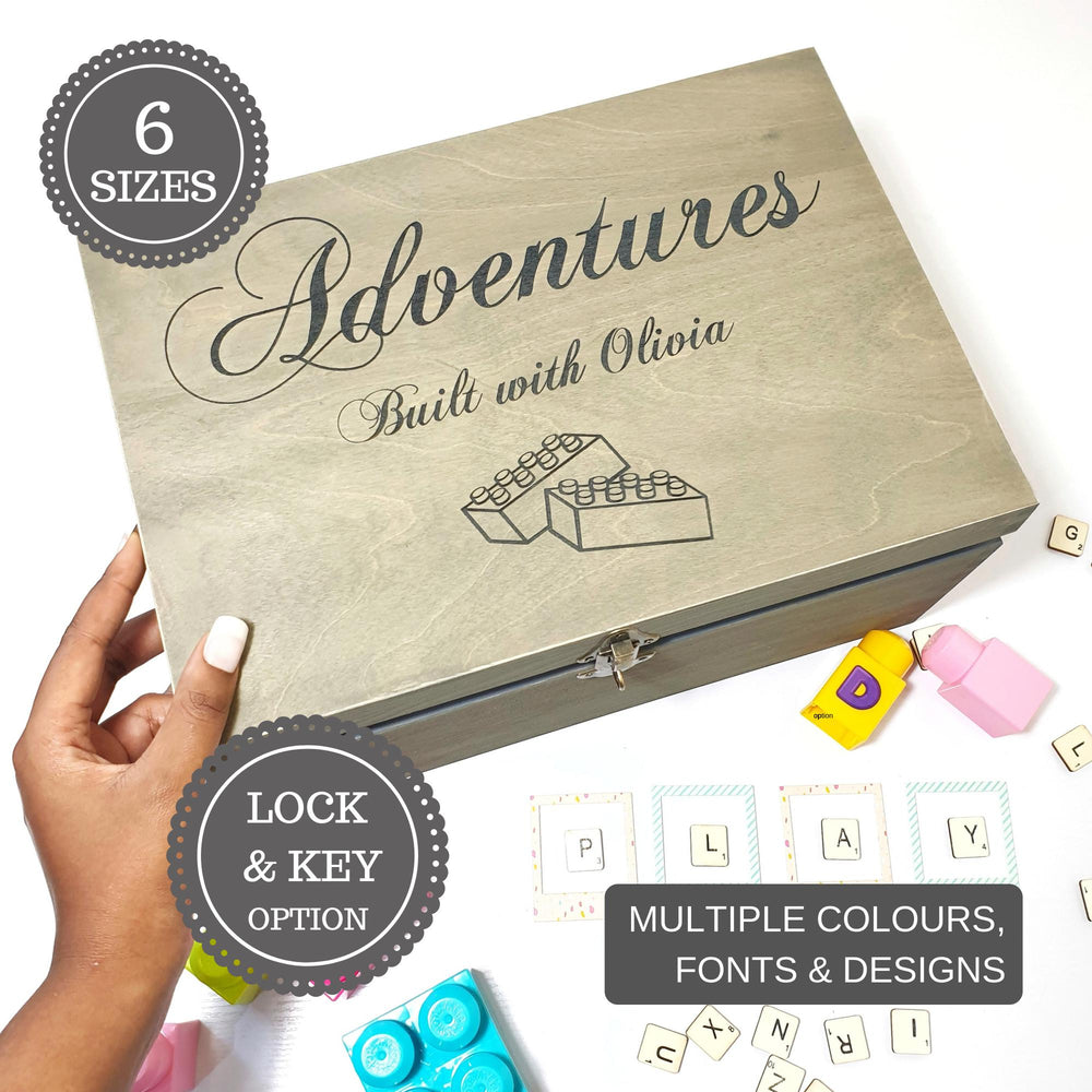 Personalised Childrens Keepsake Toy Box I 1st Birthday Gift Play Box ...