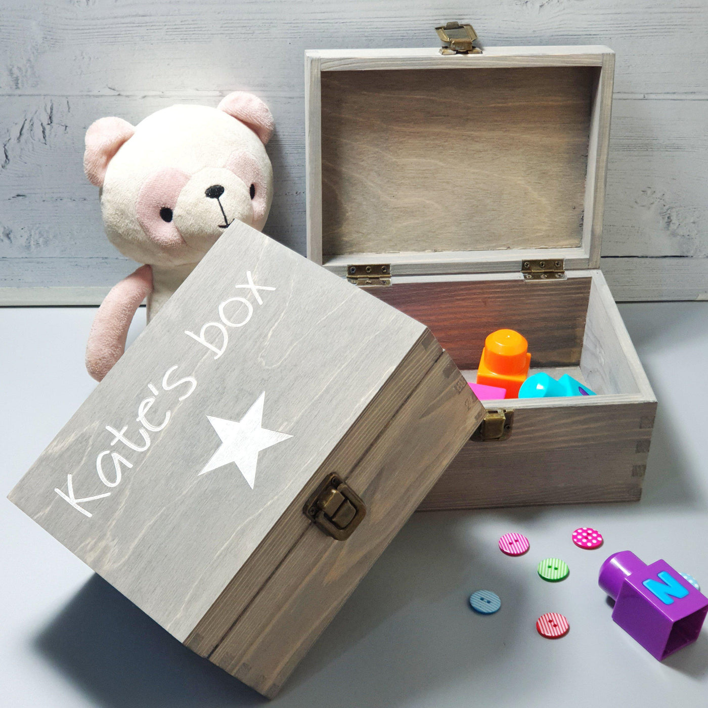 Personalised Childrens Wood Star Box I Kids Birthday Baby Shower Gift ...