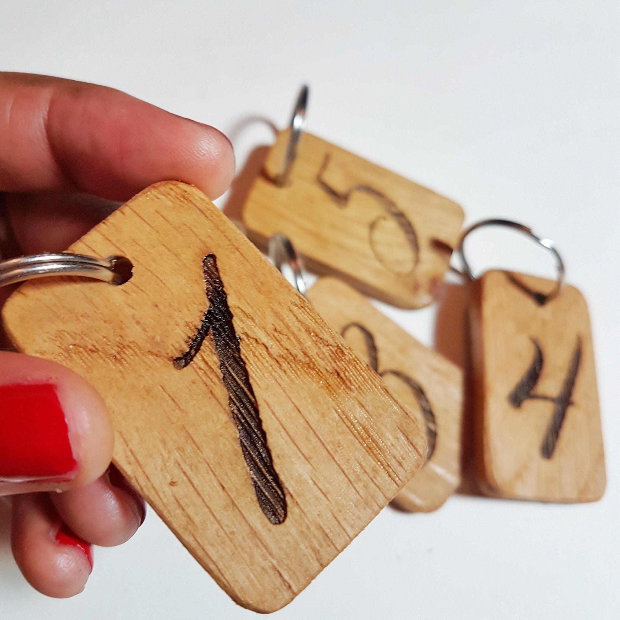 Personalised Door Number Keyring I Make Memento