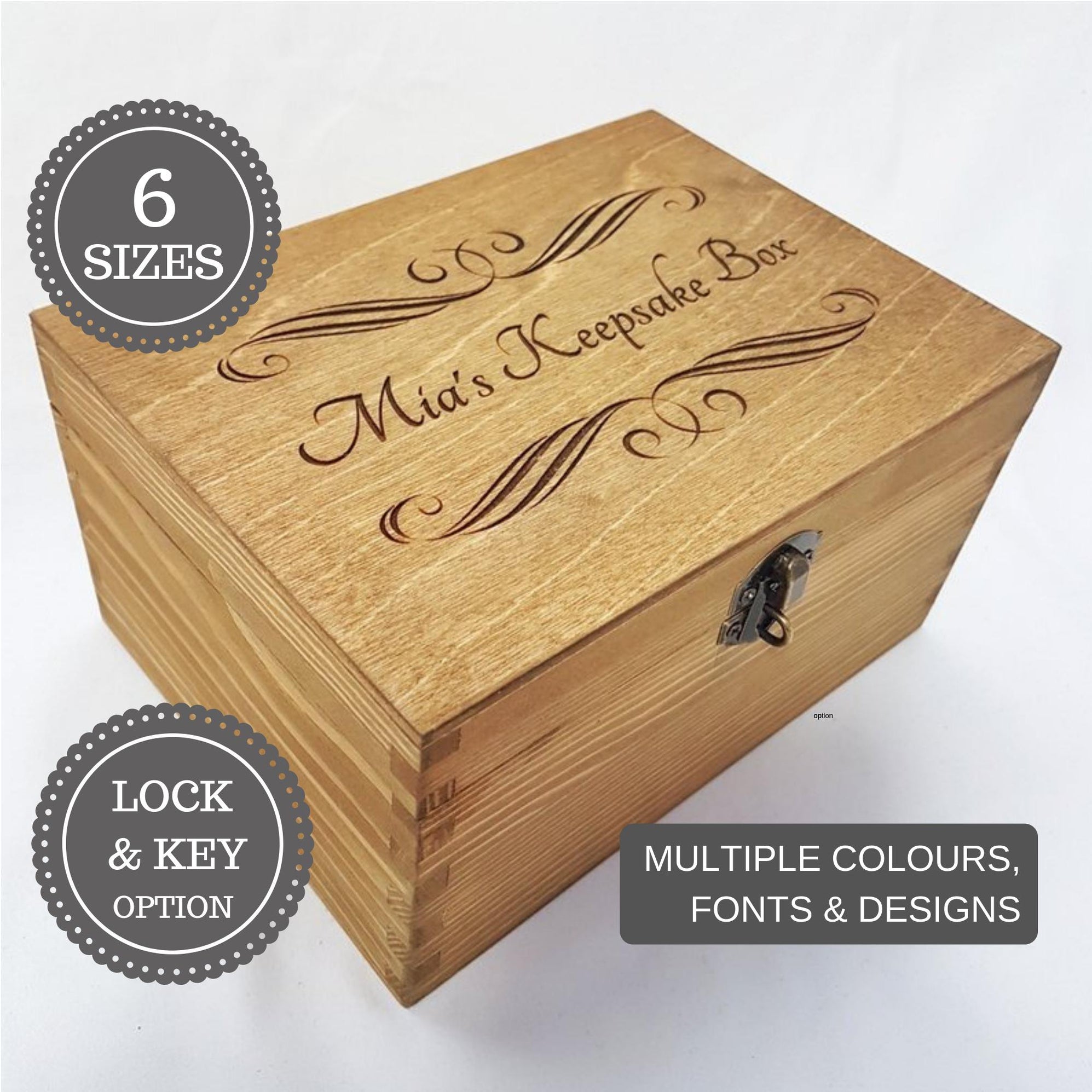 Personalised Engraved Wood Box I Make Memento