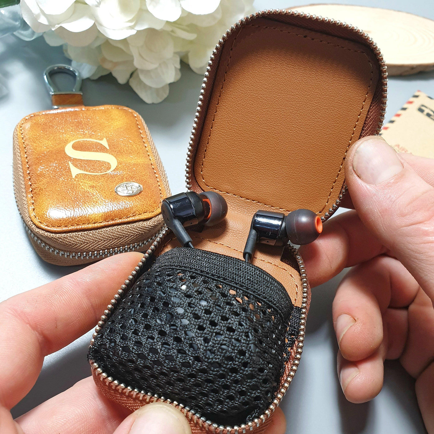 Personalised Headphone Case I Earphone Pouch I Birthday Gift Him Her ...