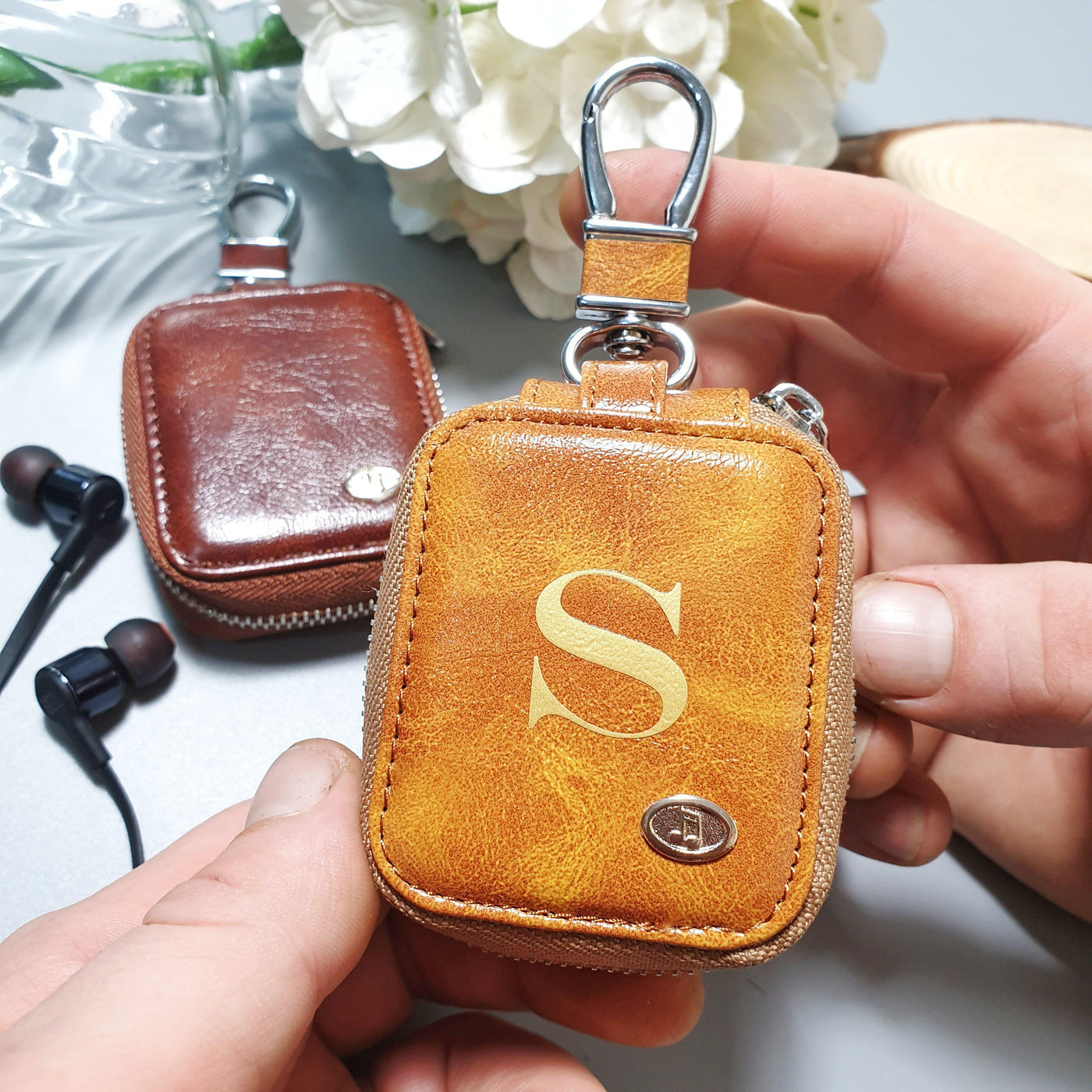 Personalised Headphone Case I Earphone Pouch I Birthday Gift Him Her ...