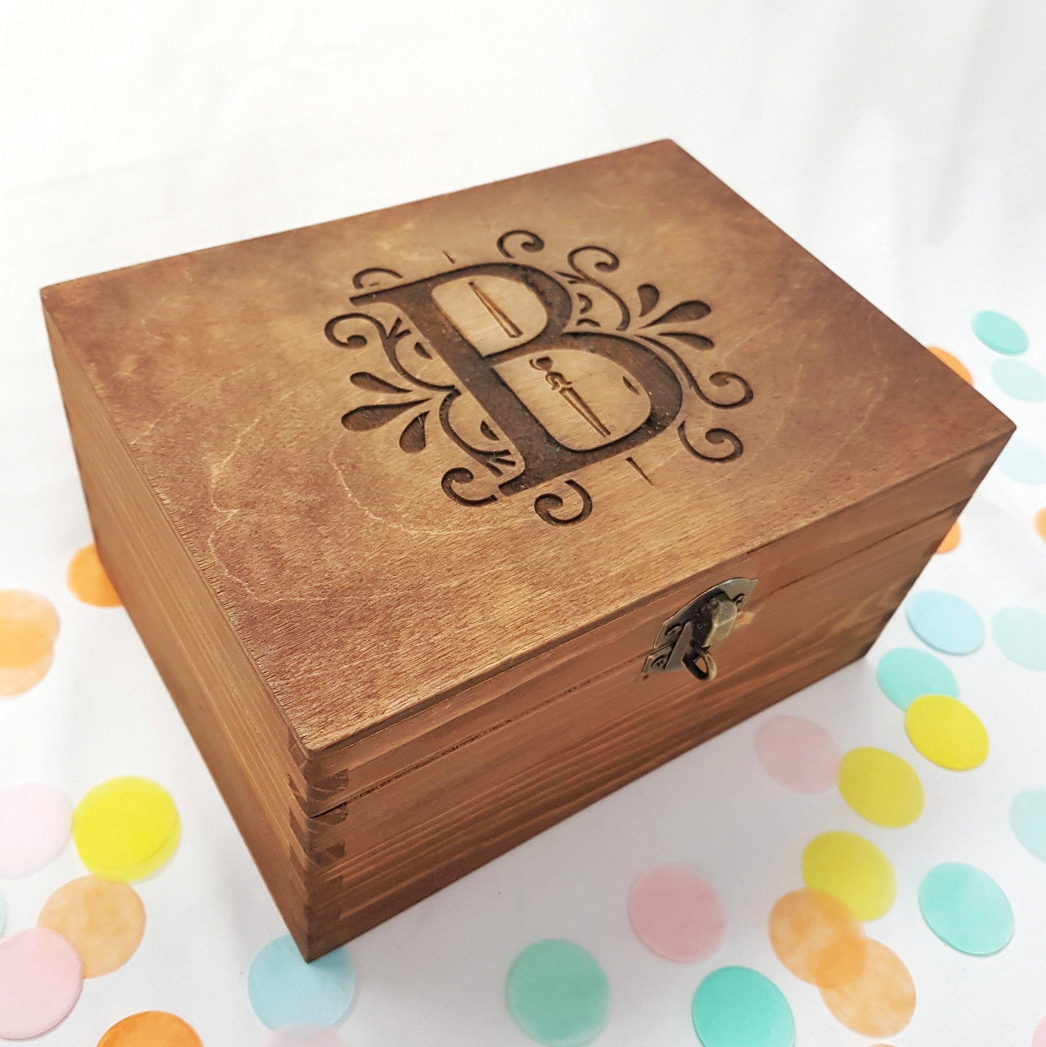 Personalised Logo Box l Custom Engraved Wood Graphic Box I Branded Box ...
