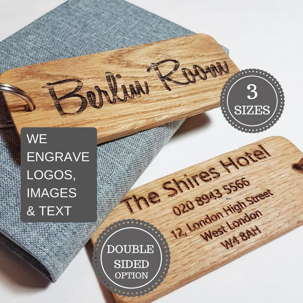Oak wood keyrings I Personalised Keyring I Make Memento