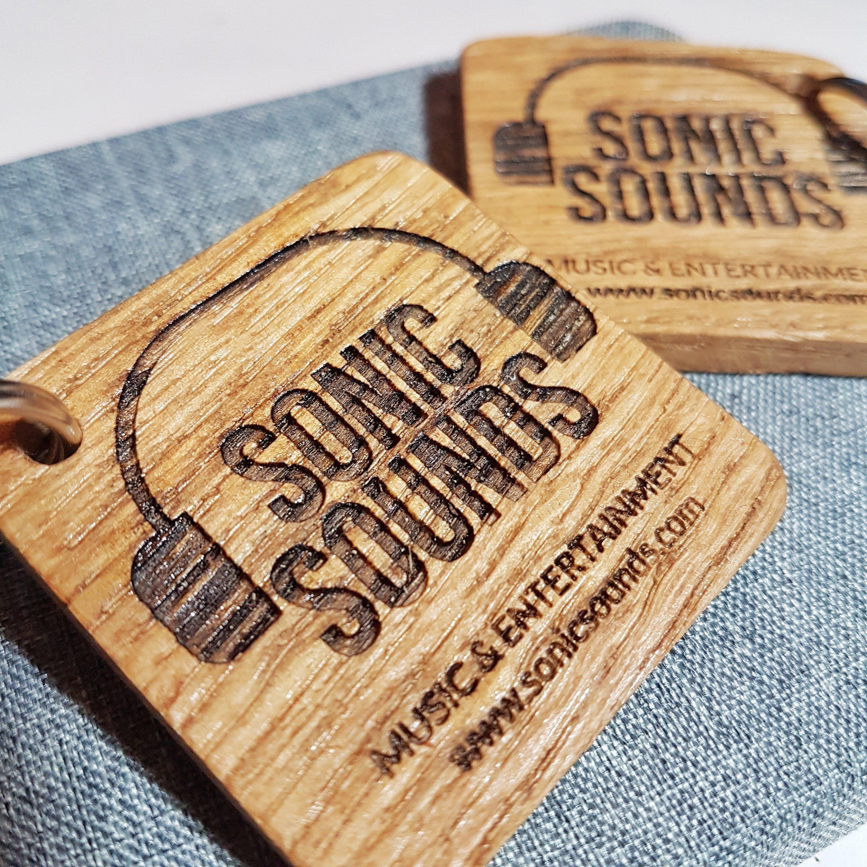 Personalised Square Logo Keyring I Make Memento