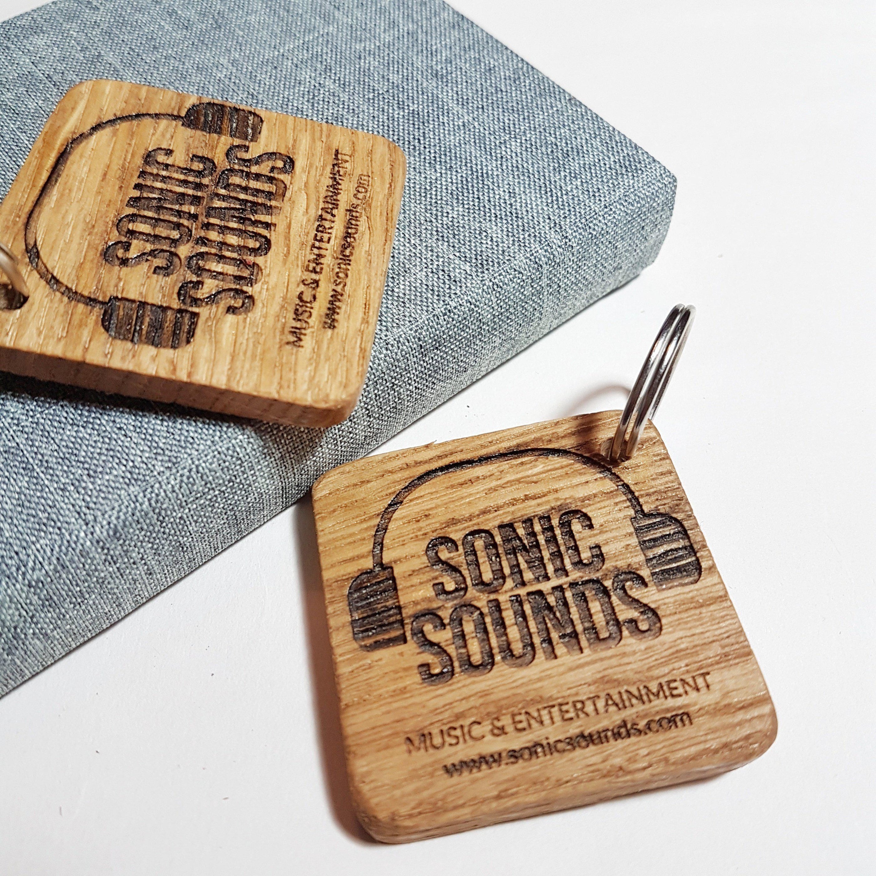 Personalised Square Logo Keyring I Make Memento