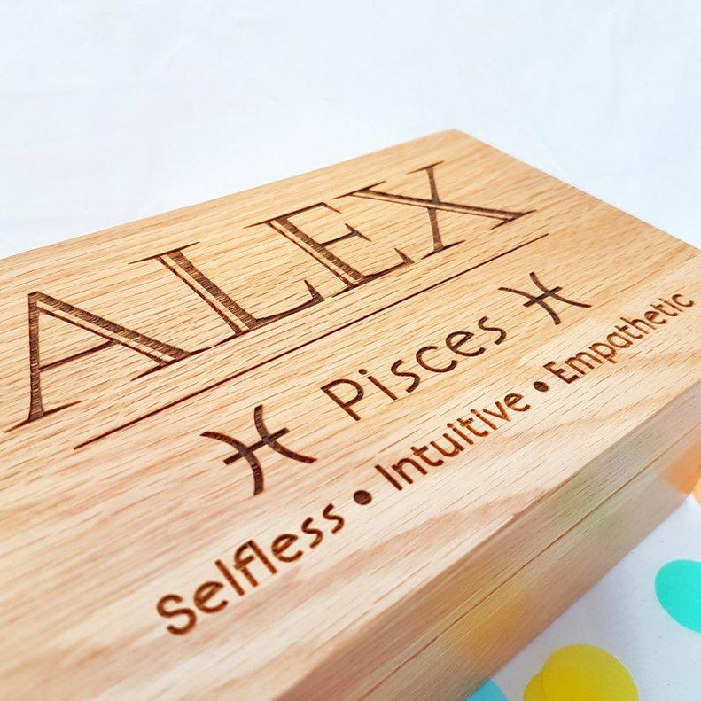 Personalised Star Sign Birthday Box I Zodiac Gift Celestial Horoscope ...