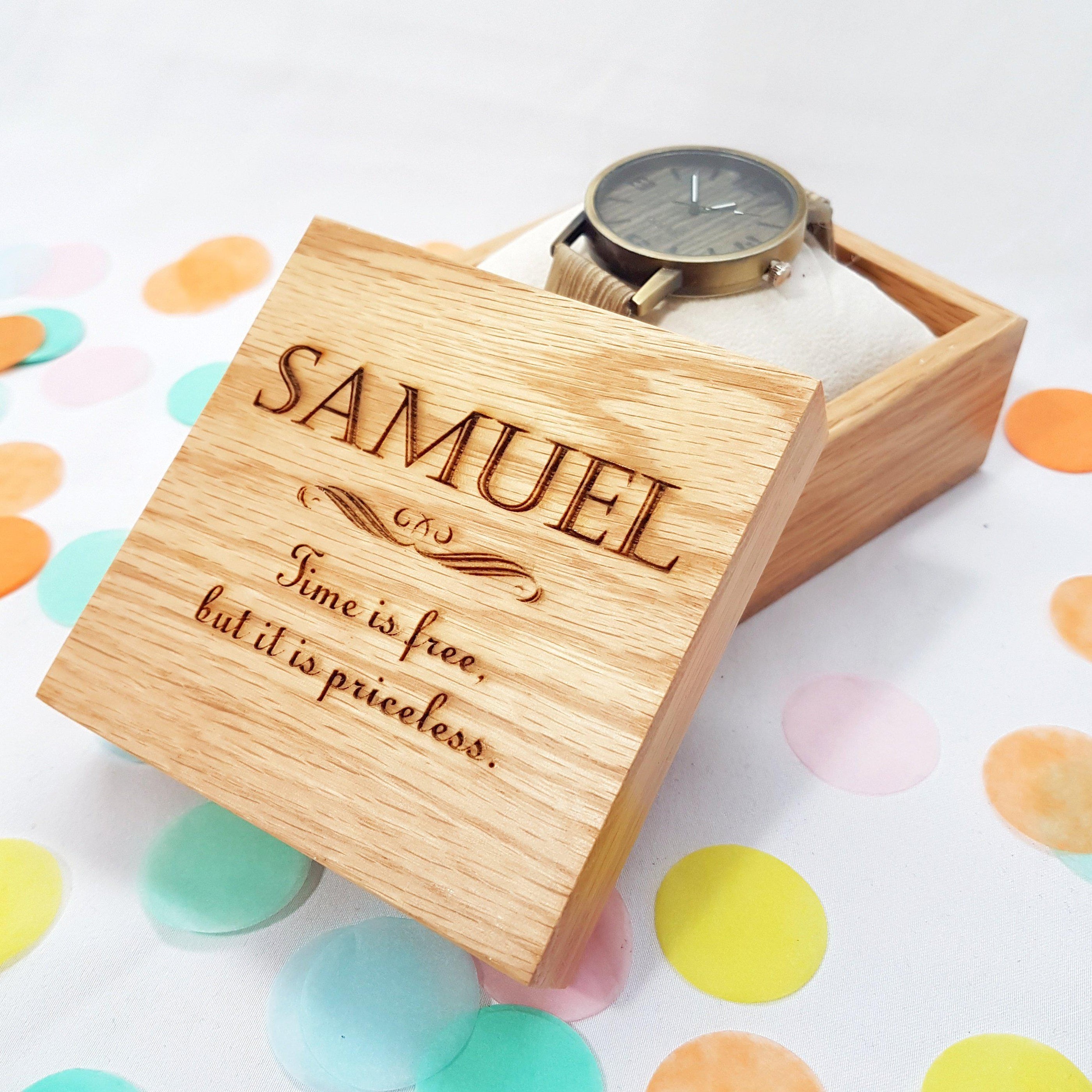 Personalised Watch Presentation Box I Wedding Gift for Groom — Make Memento