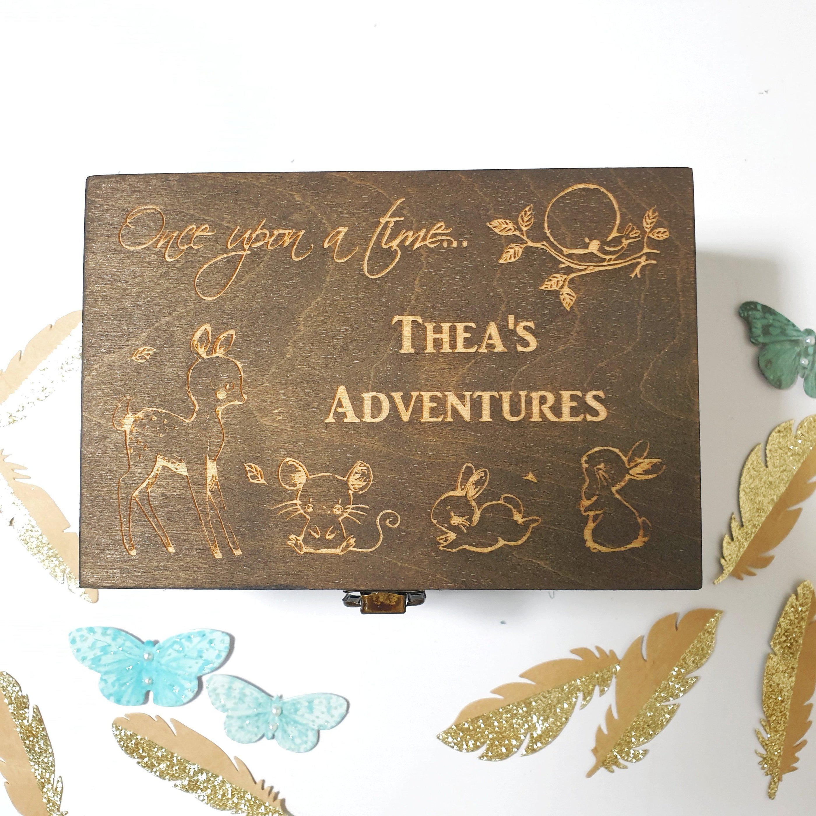 Personalised Woodland Animal Childrens Keepsake Toy Box I Make Memento