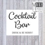 Printable Cocktail Party Sign I Make Memento
