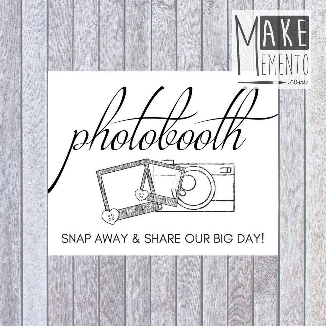 Printable Photobooth Sign I Make Memento