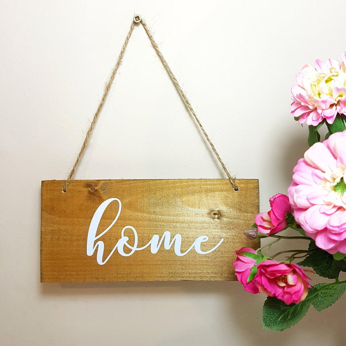 Rustic Wood Home Sign I Make Memento