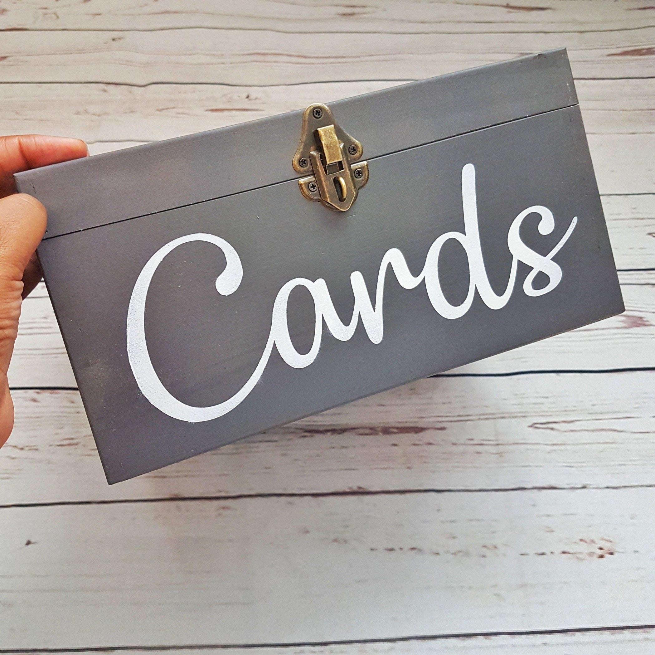 Wedding Card Box With Slot and Lock I Wedding Reception Wood Post Box ...