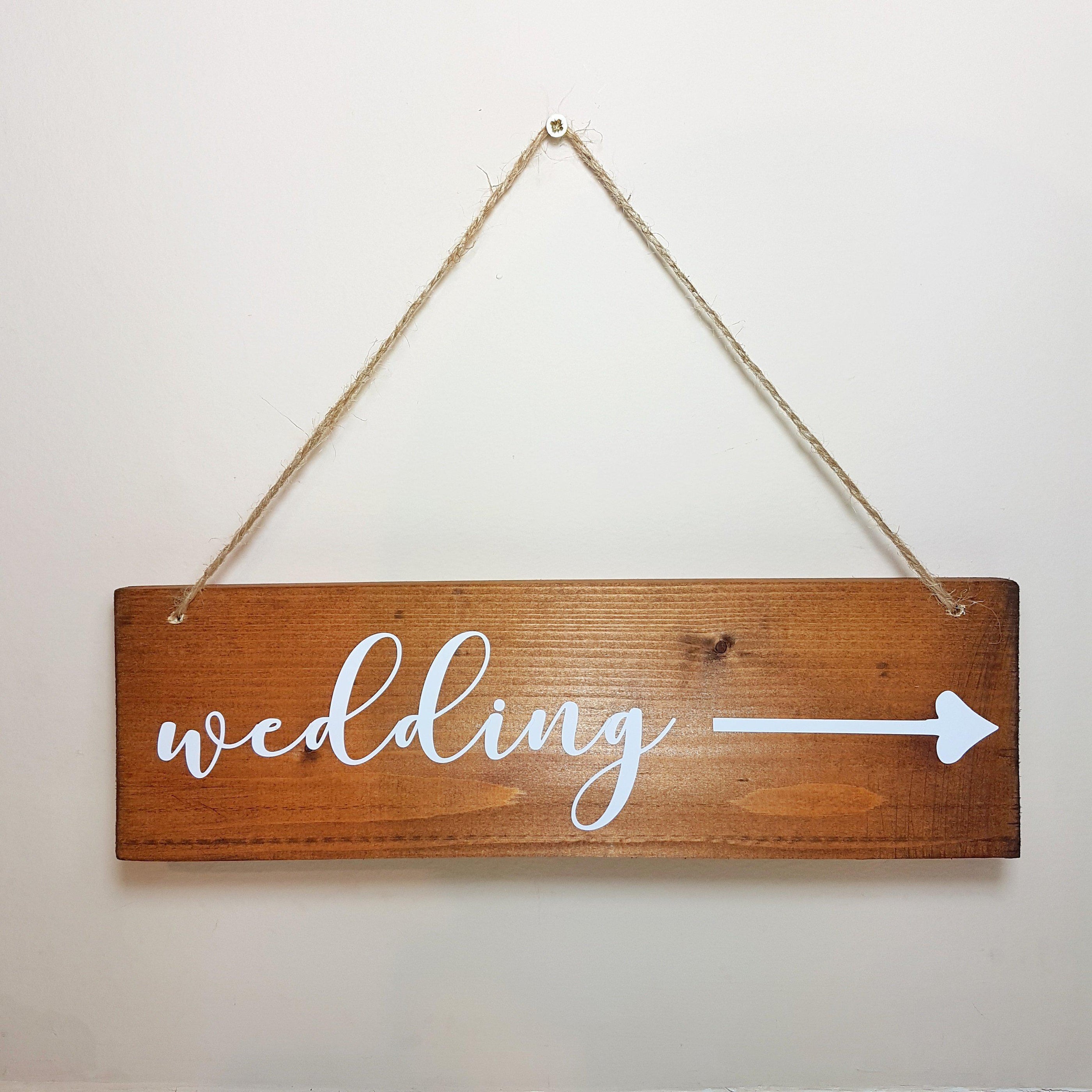 Wedding Direction Arrow Sign I Make Memento