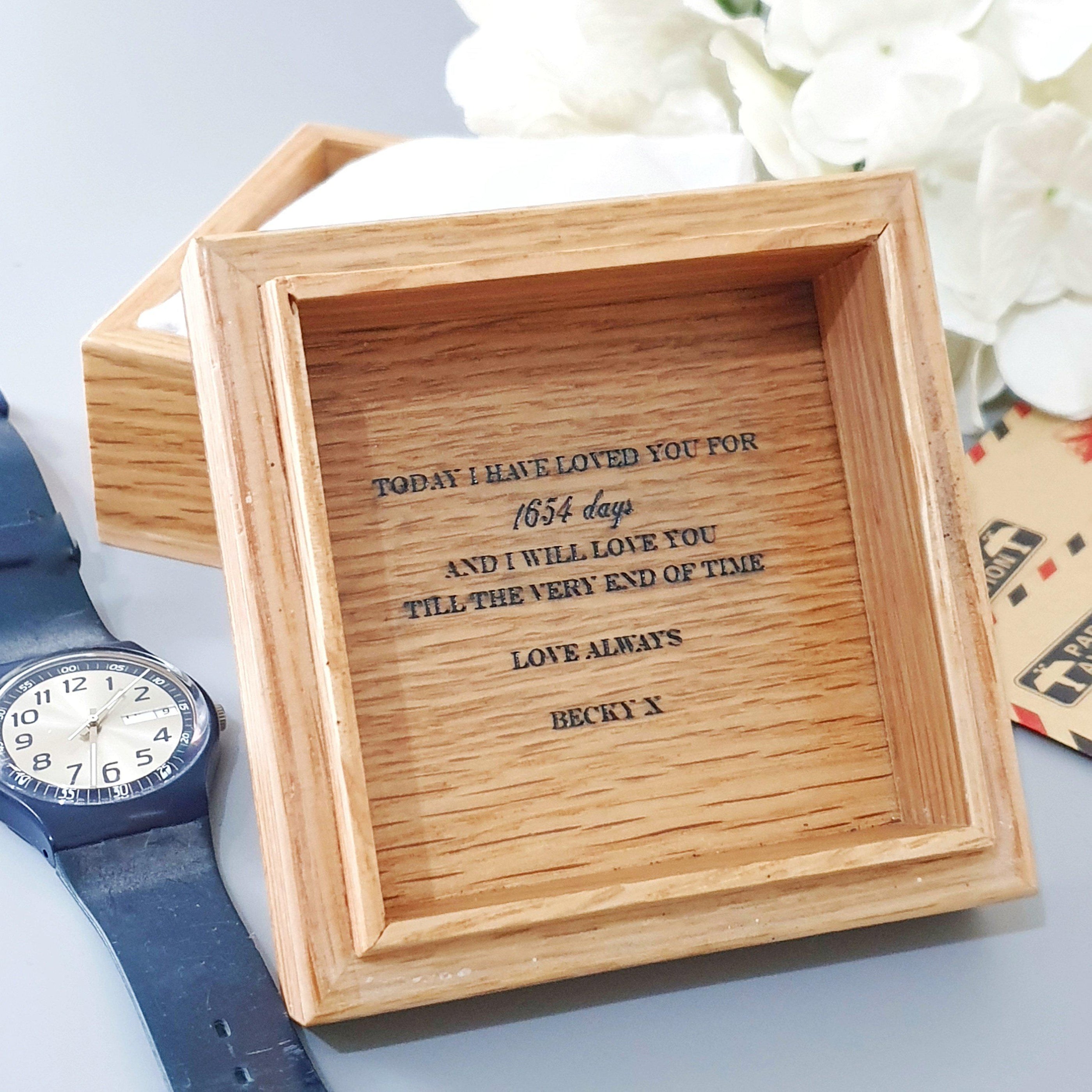 Wedding Watch Box Gift for Groom I Bride to Groom Wedding Day Present ...