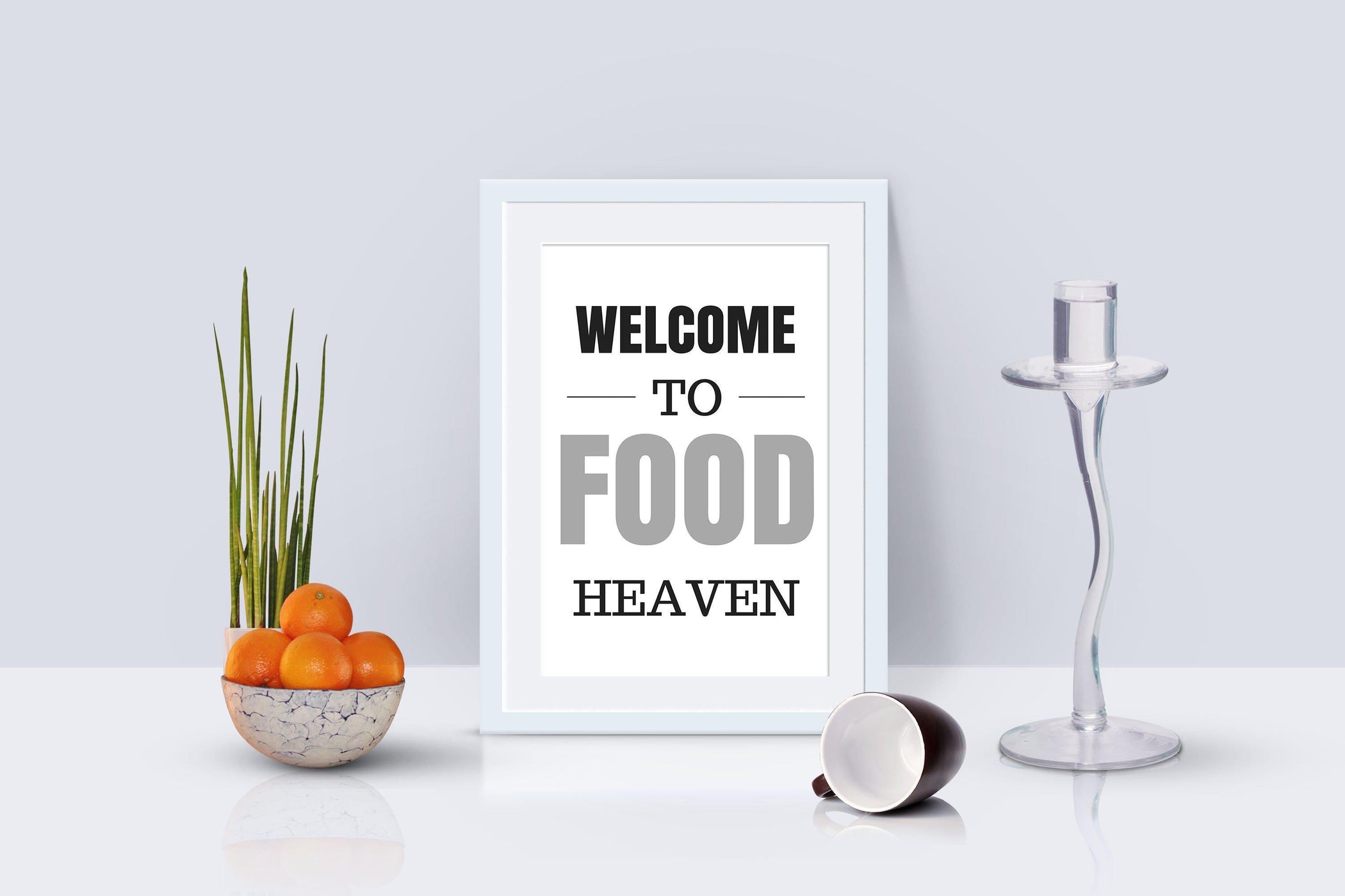Welcome to Food Heaven Printable Poster I Make Memento