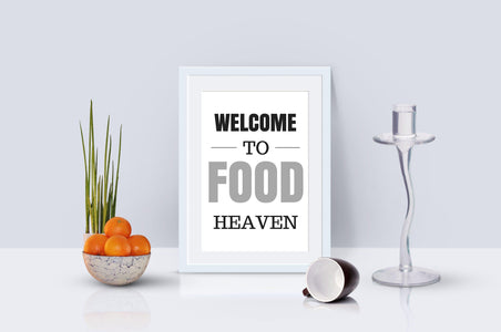 Welcome to Food Heaven Printable Poster I Make Memento